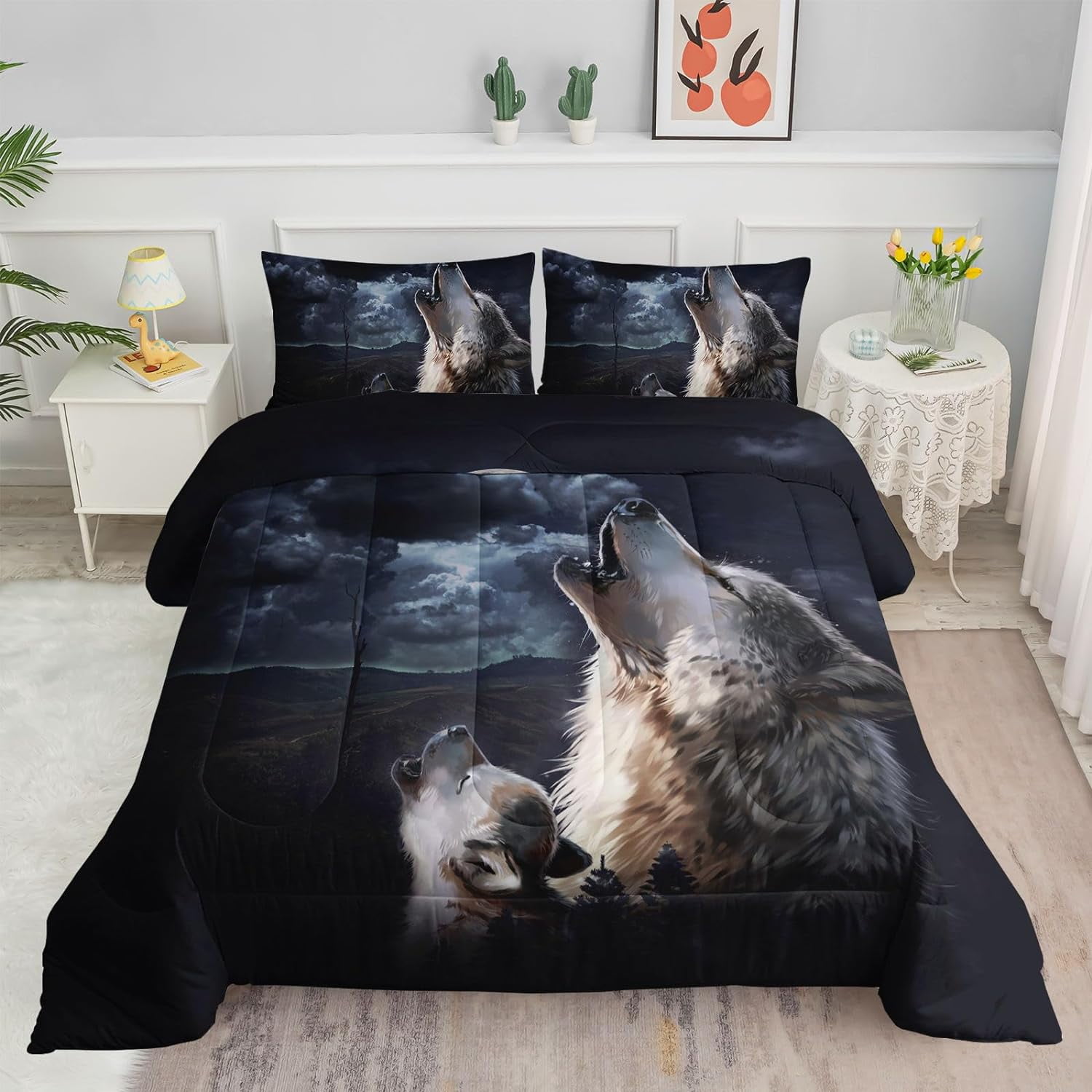Bedding Comforter Set Paris Street Scenery Eiffel Tower Printed Pattern ...