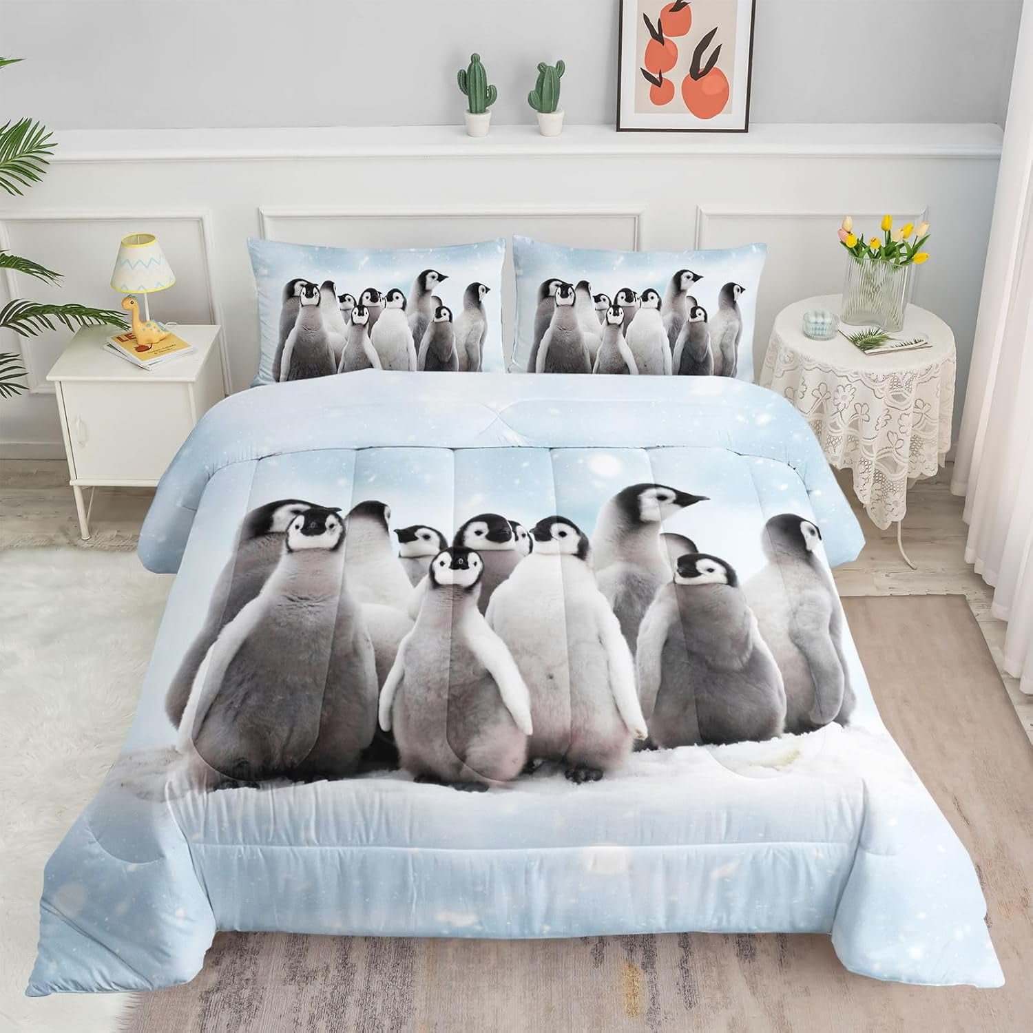 Bedding Comforter Set Paris Street Scenery Eiffel Tower Printed Pattern ...