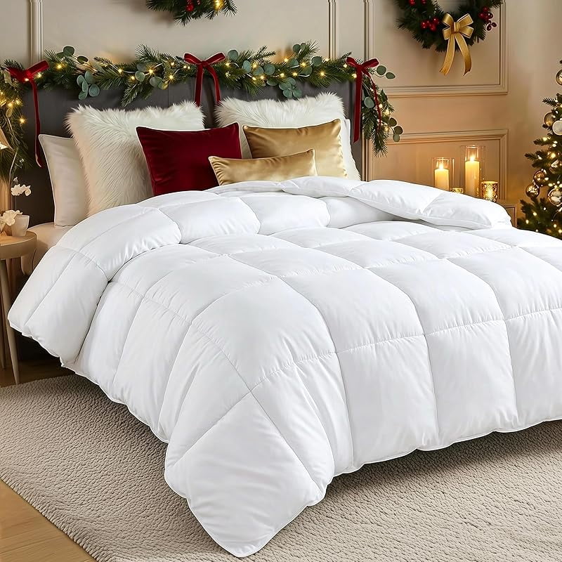 Bedding Comforters Queen Size, All Season Duvet Insert, Down ...
