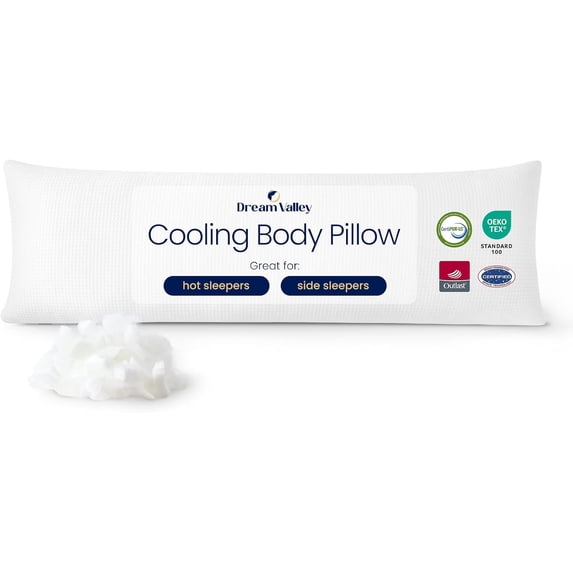 Bedding Cooling Full Body Pillow for Adults, Adjustable Loft Memory ...