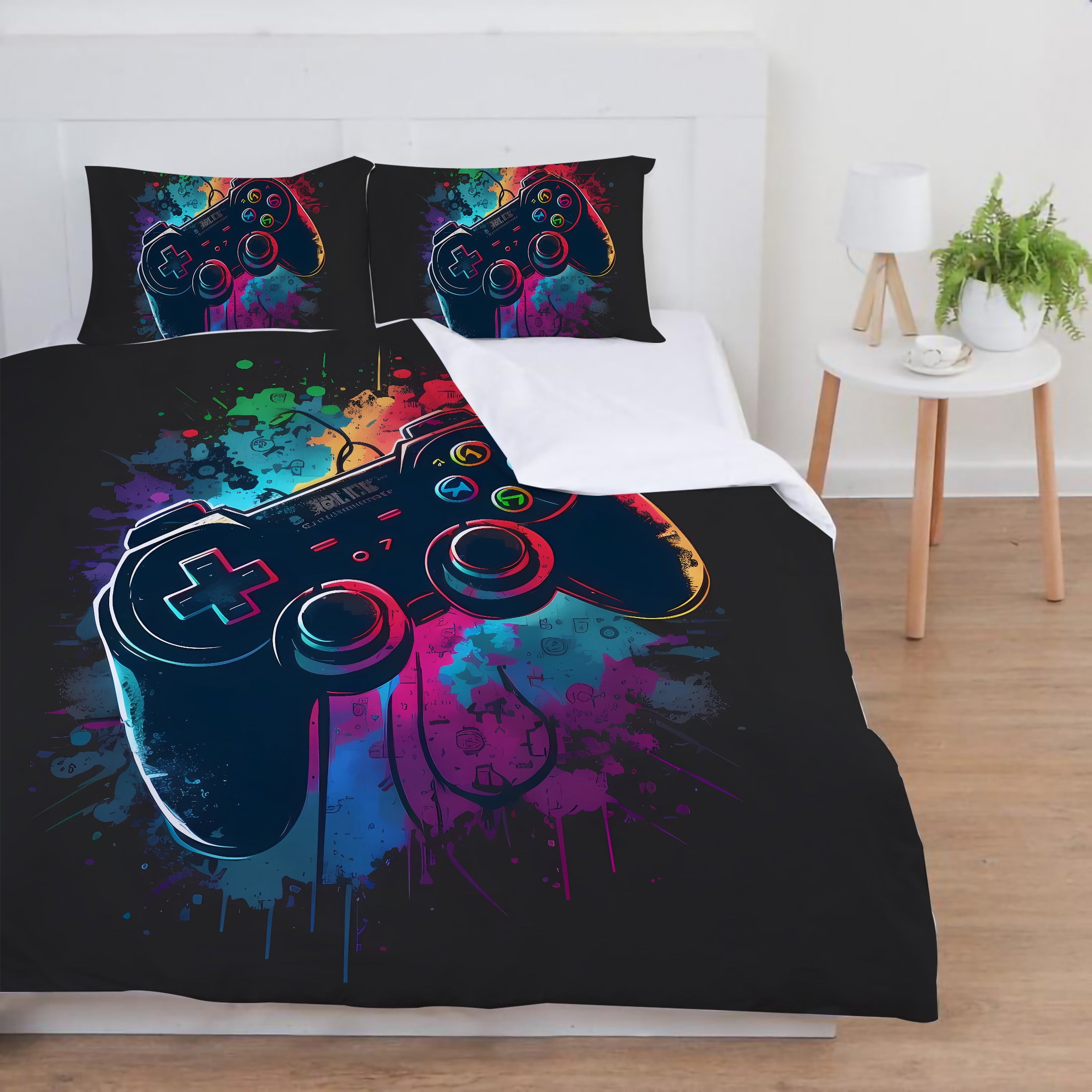 Bedding Cover Suit Colorful Printing Quilt Cover Suit Adult Teenager ...