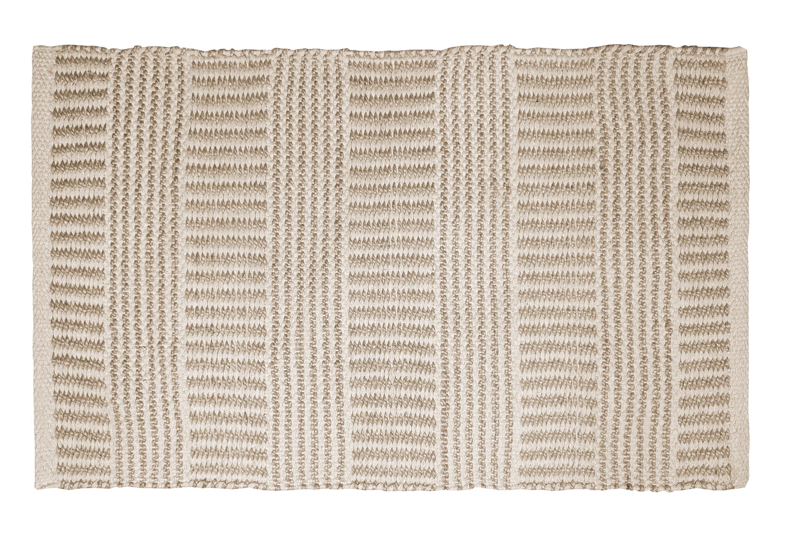 Bedding Craft Jute Cotton Stripe Area Rug for Living Room 24x36 Inch ...