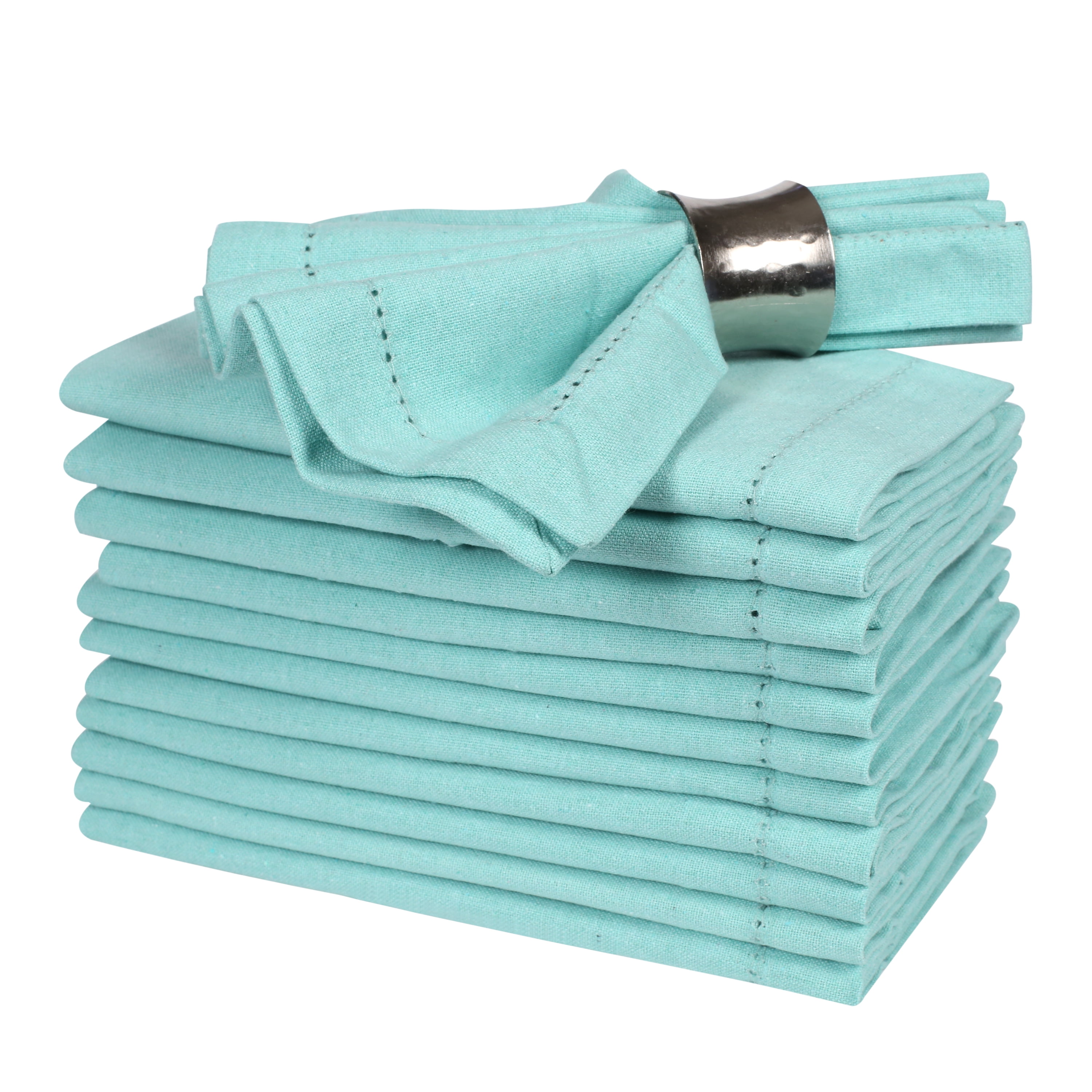 Bedding Craft Wedding Cotton Cloth Napkin 18 x 18 inch Aqua With ...