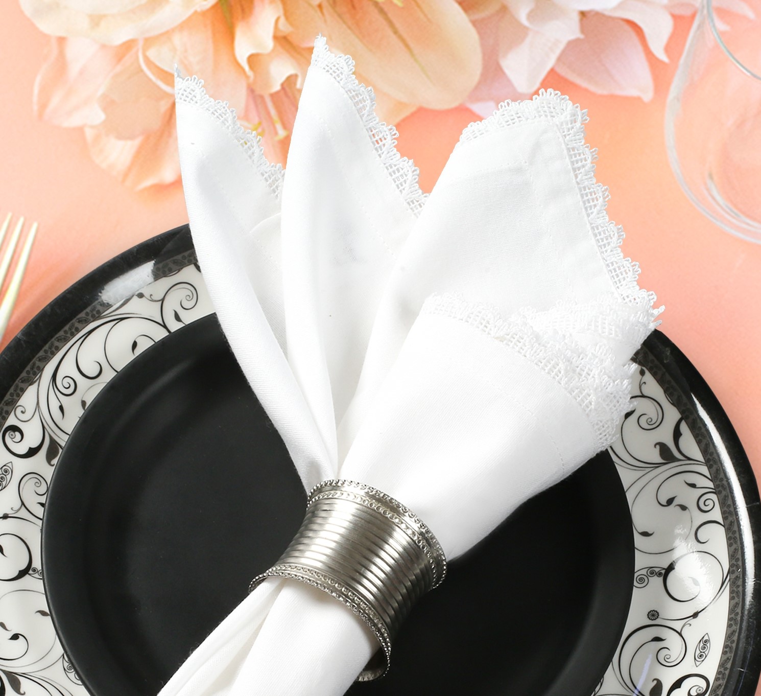 BalsaCircle 5 Pieces 20" x 20" Dusty Rose Premium Velvet Napkins Linens ...