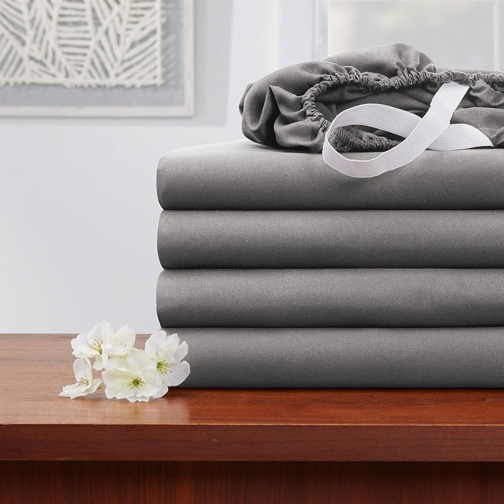 Bedding Deep Pocket Fitted Sheet – Hotel Luxury Silky Soft Double ...