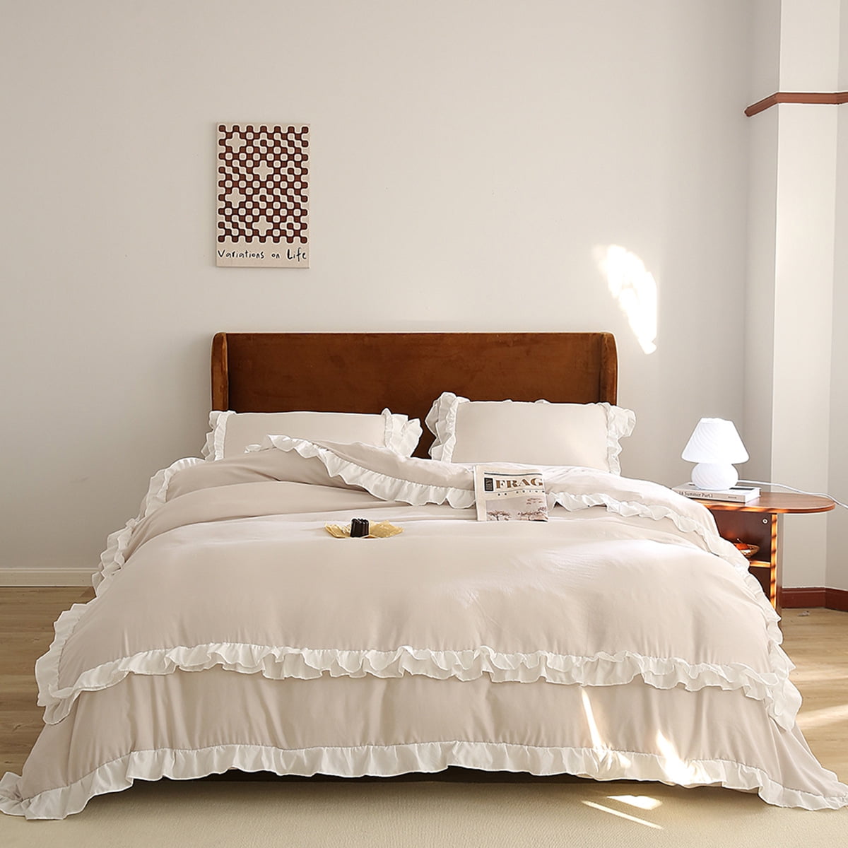 Nayoroom 3-Piece Khaki Duvet Sets, King - Walmart.com