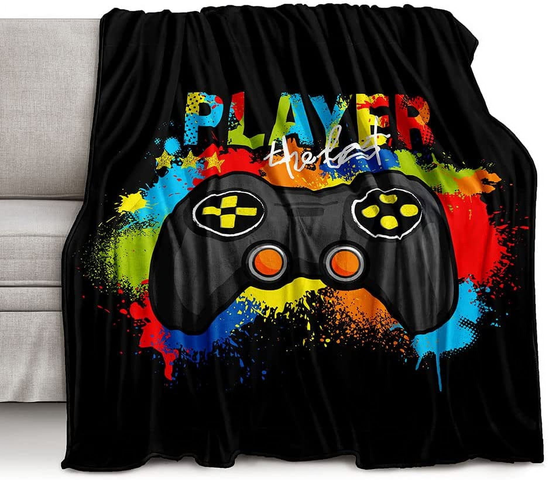 Super Soft Fleece Gaming Blanket, Gamer Gift, Perfect for Couch, Sofa ...