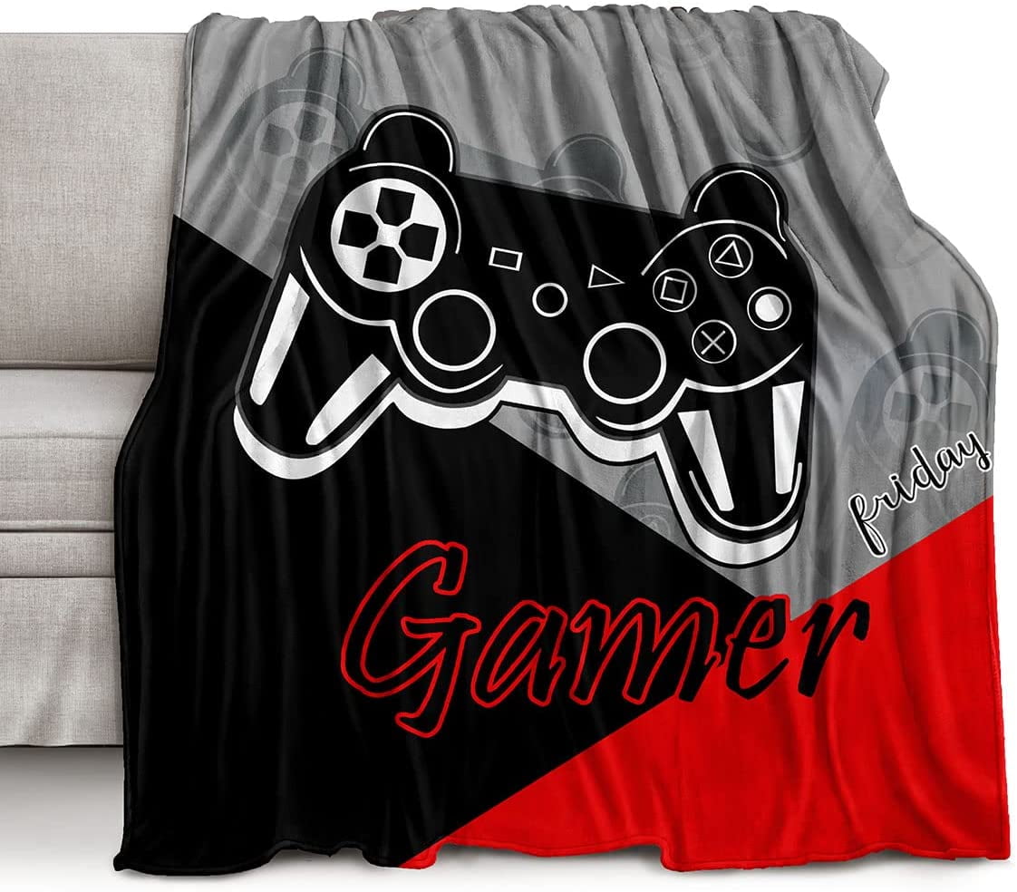 Super Soft Fleece Gaming Throw Blanket, Gamer Gift for Kids, Boys ...