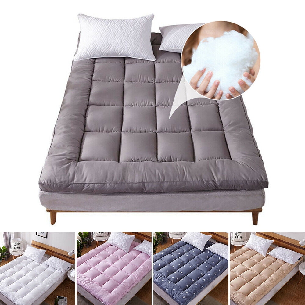 Bedding Quilted Fitted Full Mattress Pad Cooling Breathable Fluffy Soft ...