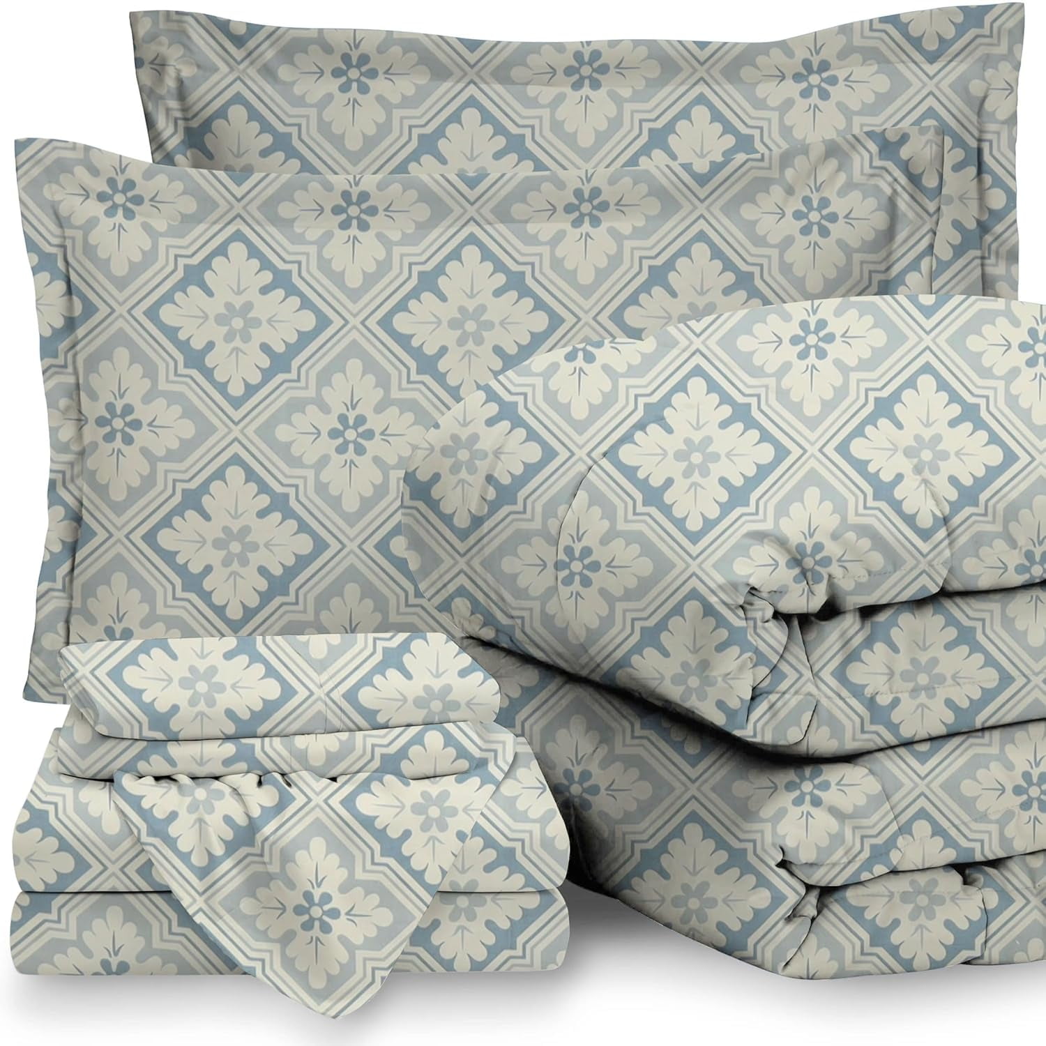 Bedding Set 1 Double Bedsheet, 2 Pillow Covers With 1 Comforter | 90 X ...