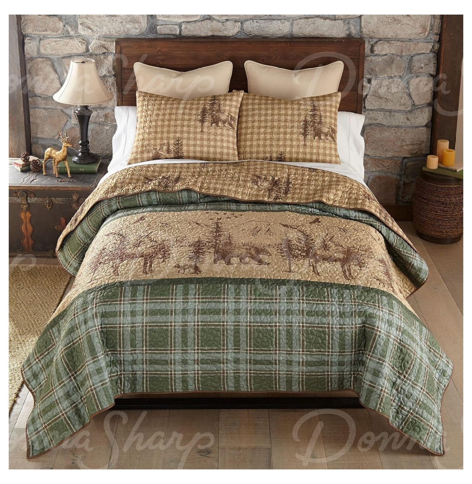 Bedding Set - 2 Piece - Spruce Trail Quilt Set with Quilt and One ...