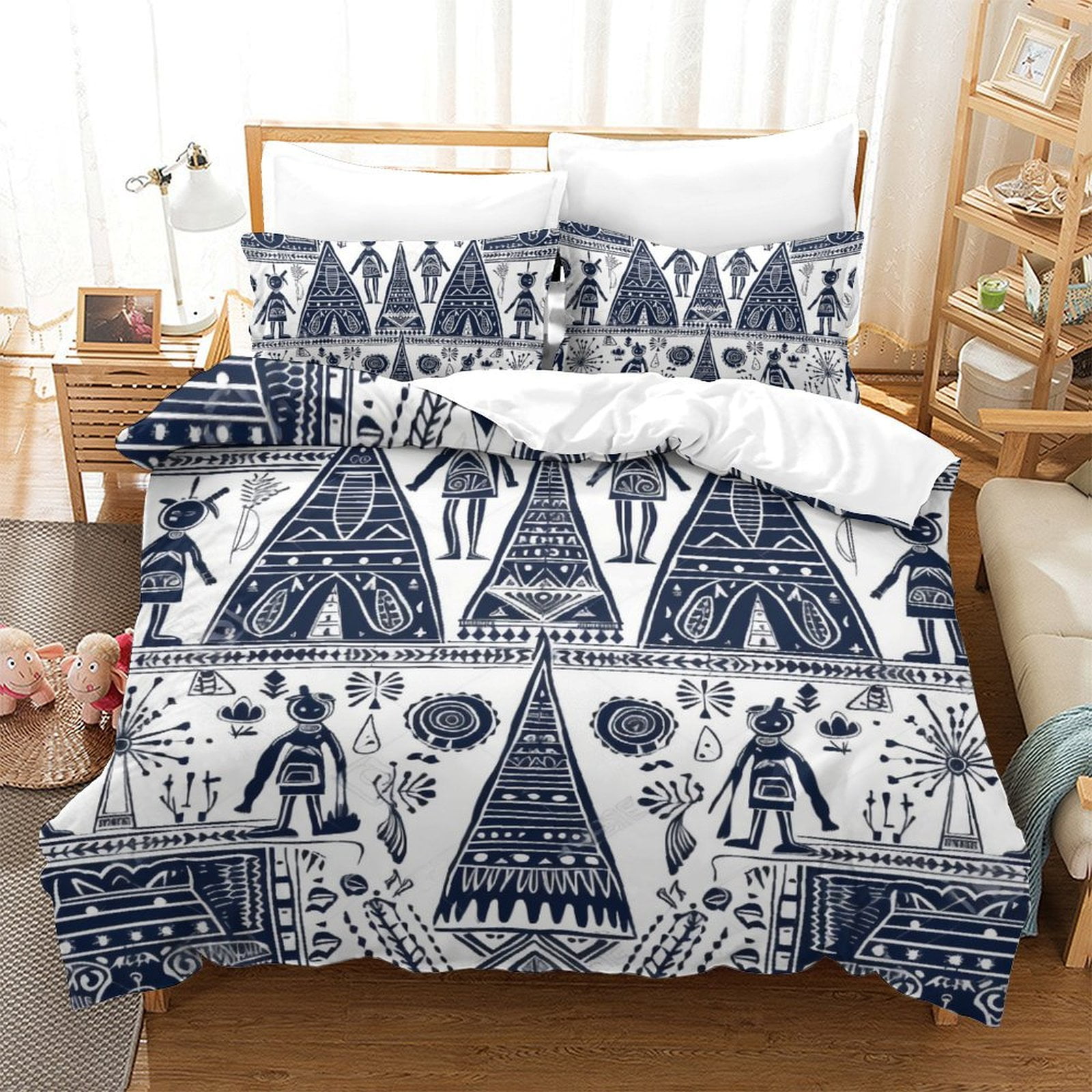 Bedding Set Ancient Abstract Patterns Printed Bedspreads Adult Vintage ...