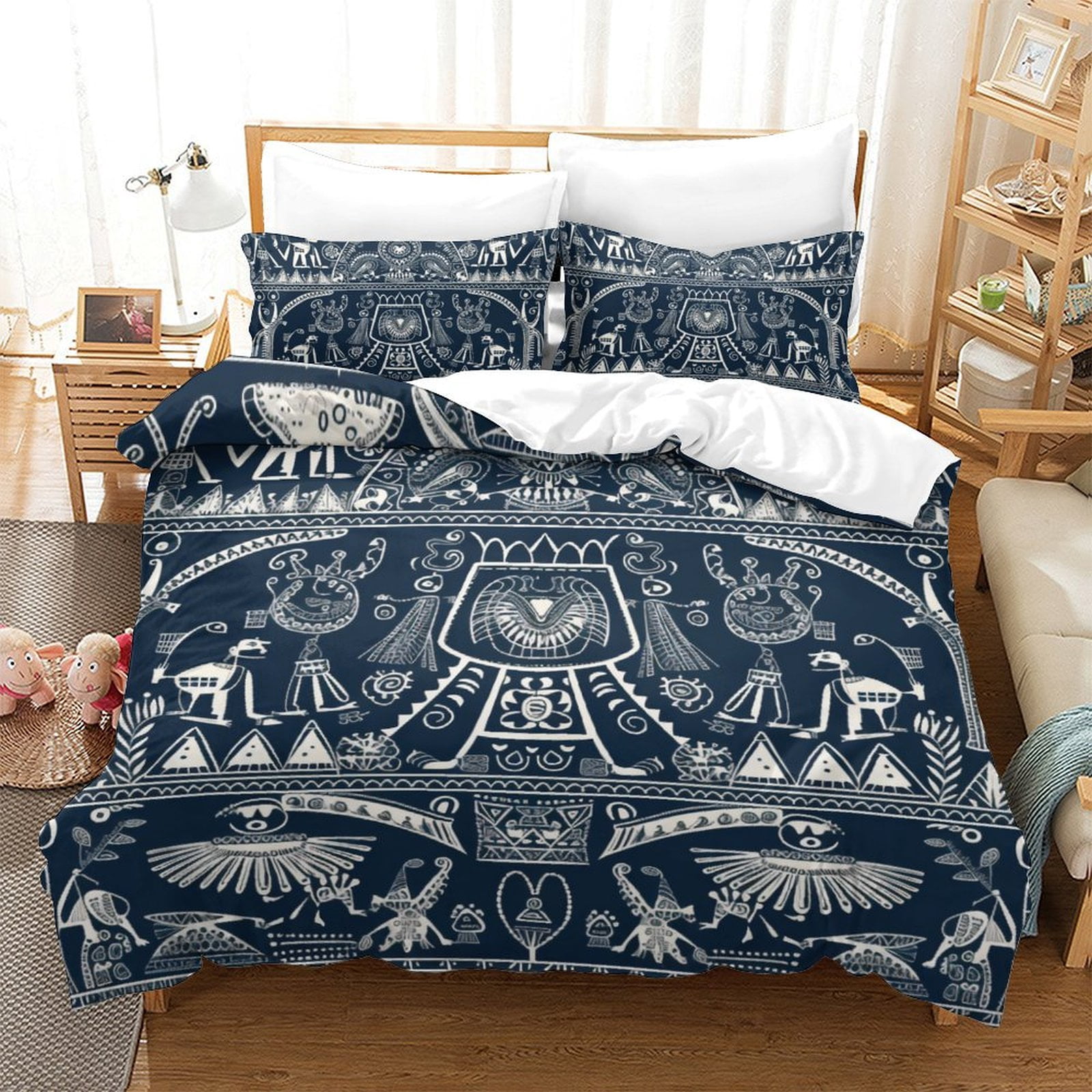 Bedding Set Ancient Abstract Patterns Printed Bedspreads Adult Vintage ...