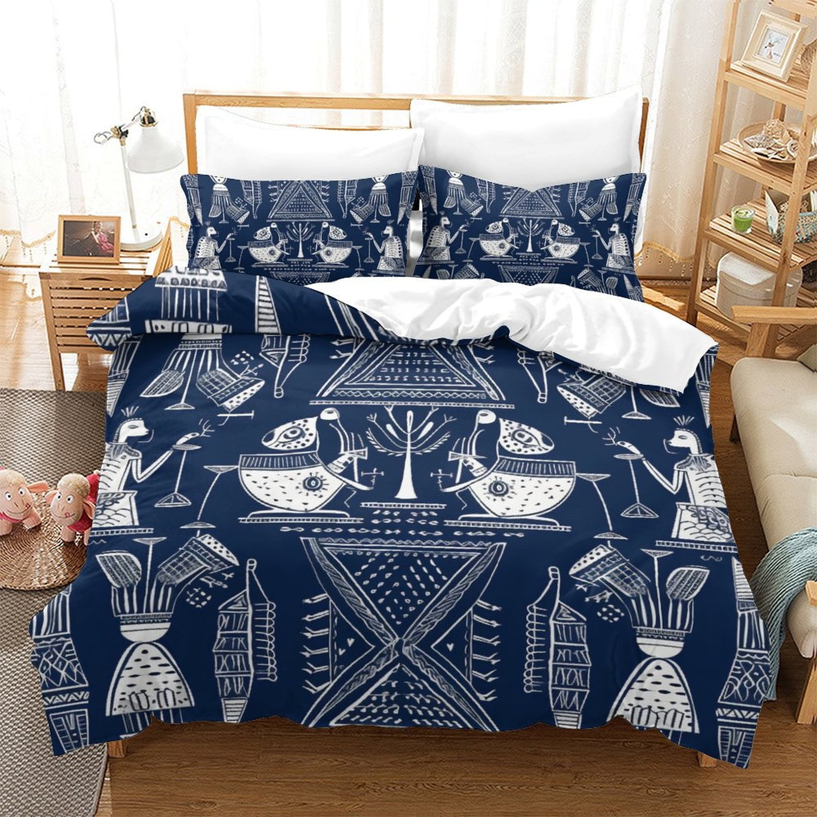 Bedding Set Ancient Abstract Patterns Printed Bedspreads Adult Vintage ...