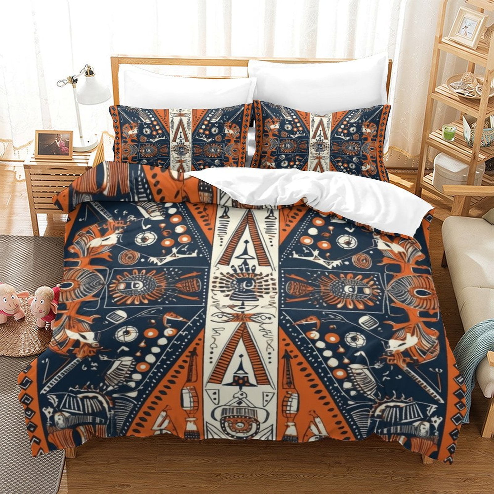 Bedding Set Ancient Abstract Patterns Printed Bedspreads Adult Vintage ...