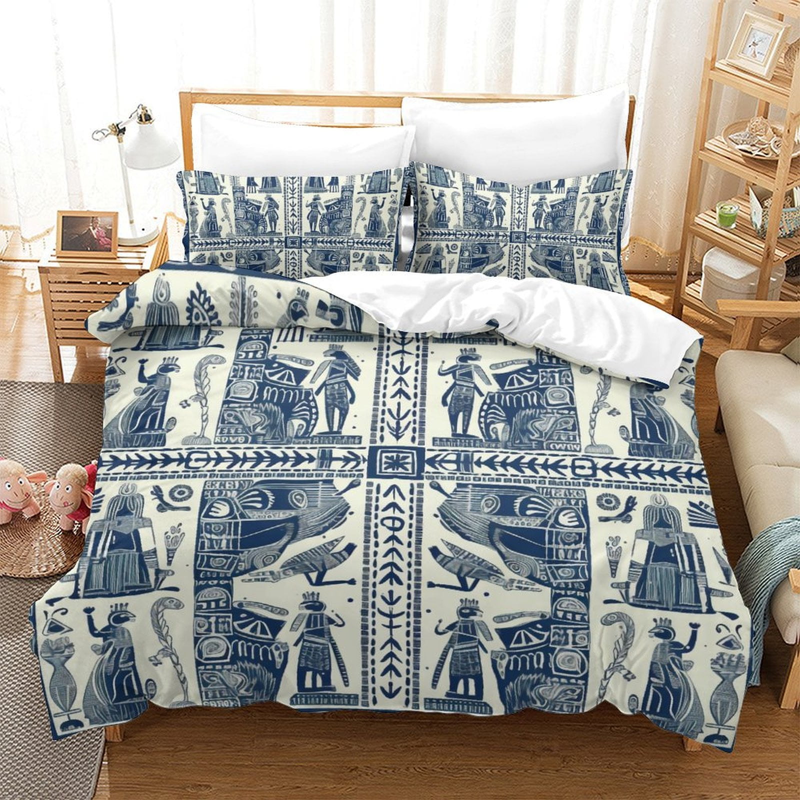 Bedding Set Ancient Abstract Patterns Printed Bedspreads Adult Vintage ...