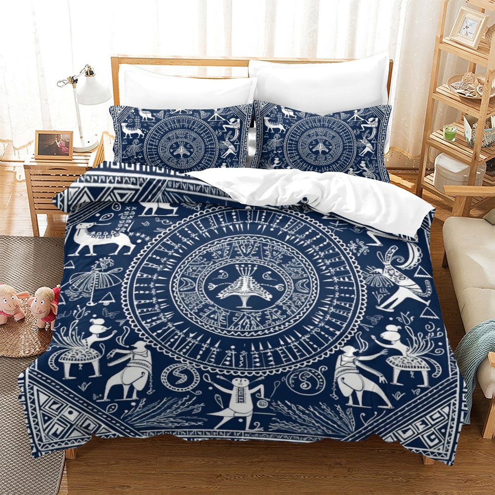 Bedding Set Ancient Abstract Patterns Printed Bedspreads Adult Vintage ...