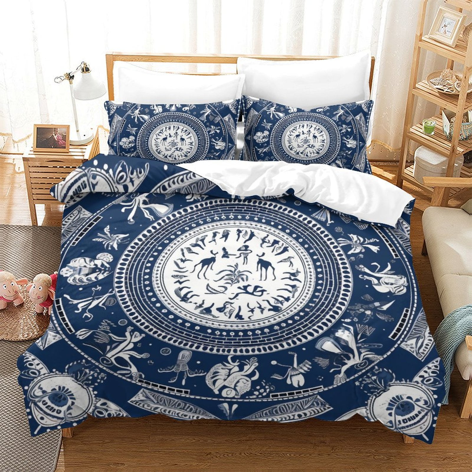 Bedding Set Ancient Abstract Patterns Printed Bedspreads Adult Vintage ...