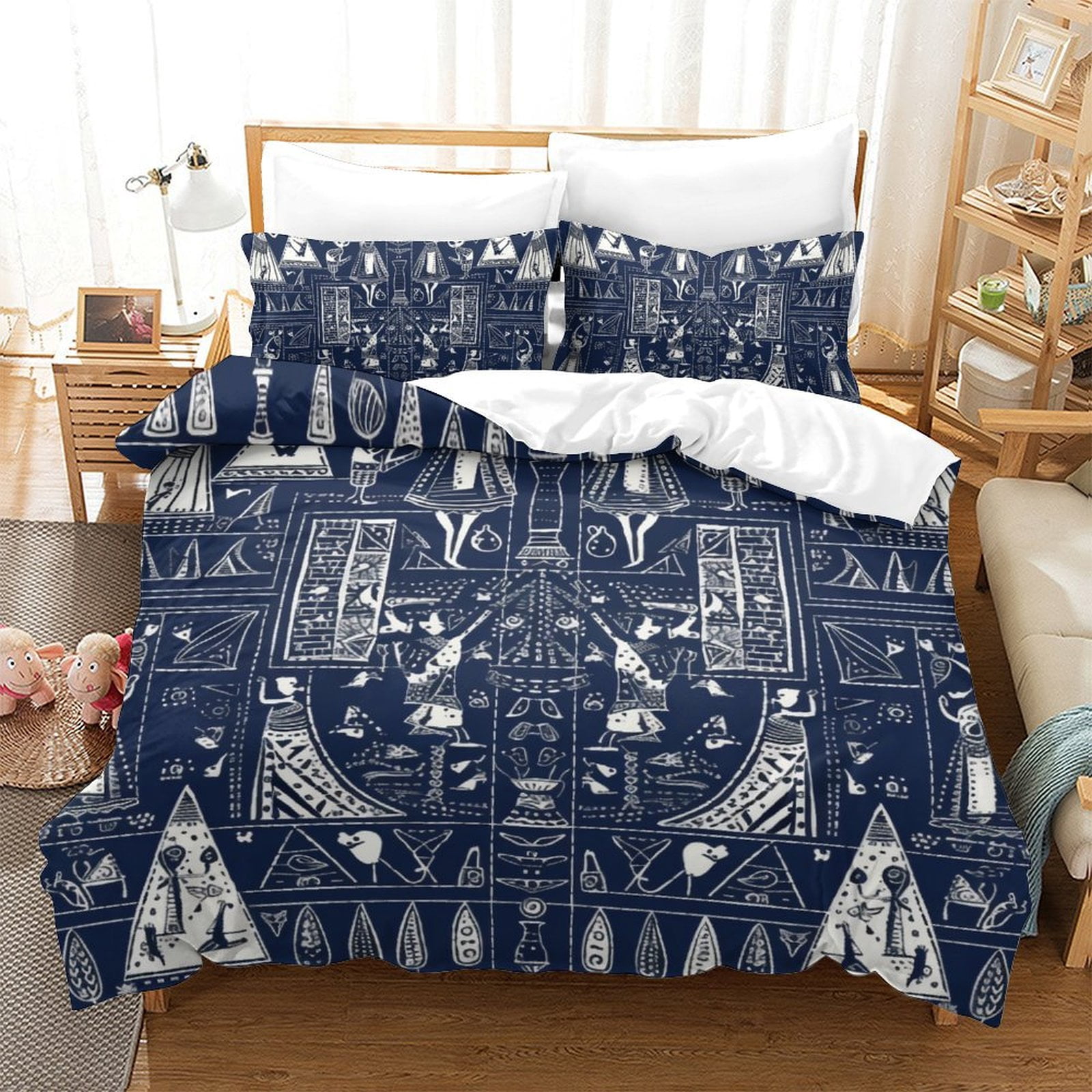 Bedding Set Ancient Abstract Patterns Printed Bedspreads Adult Vintage ...