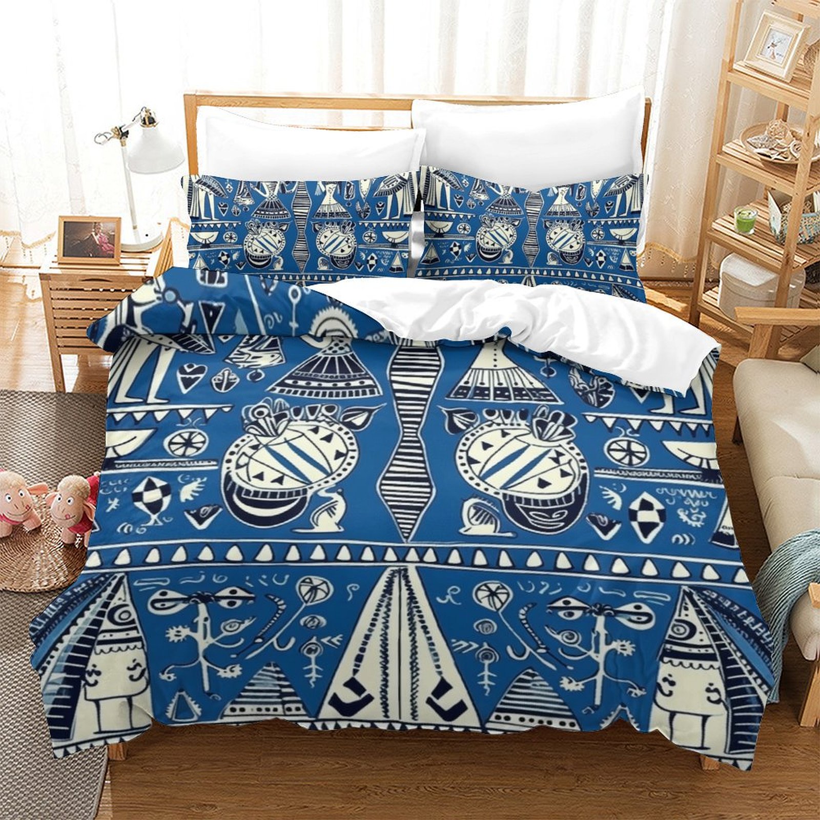 Bedding Set Ancient Abstract Patterns Printed Bedspreads Adult Vintage ...