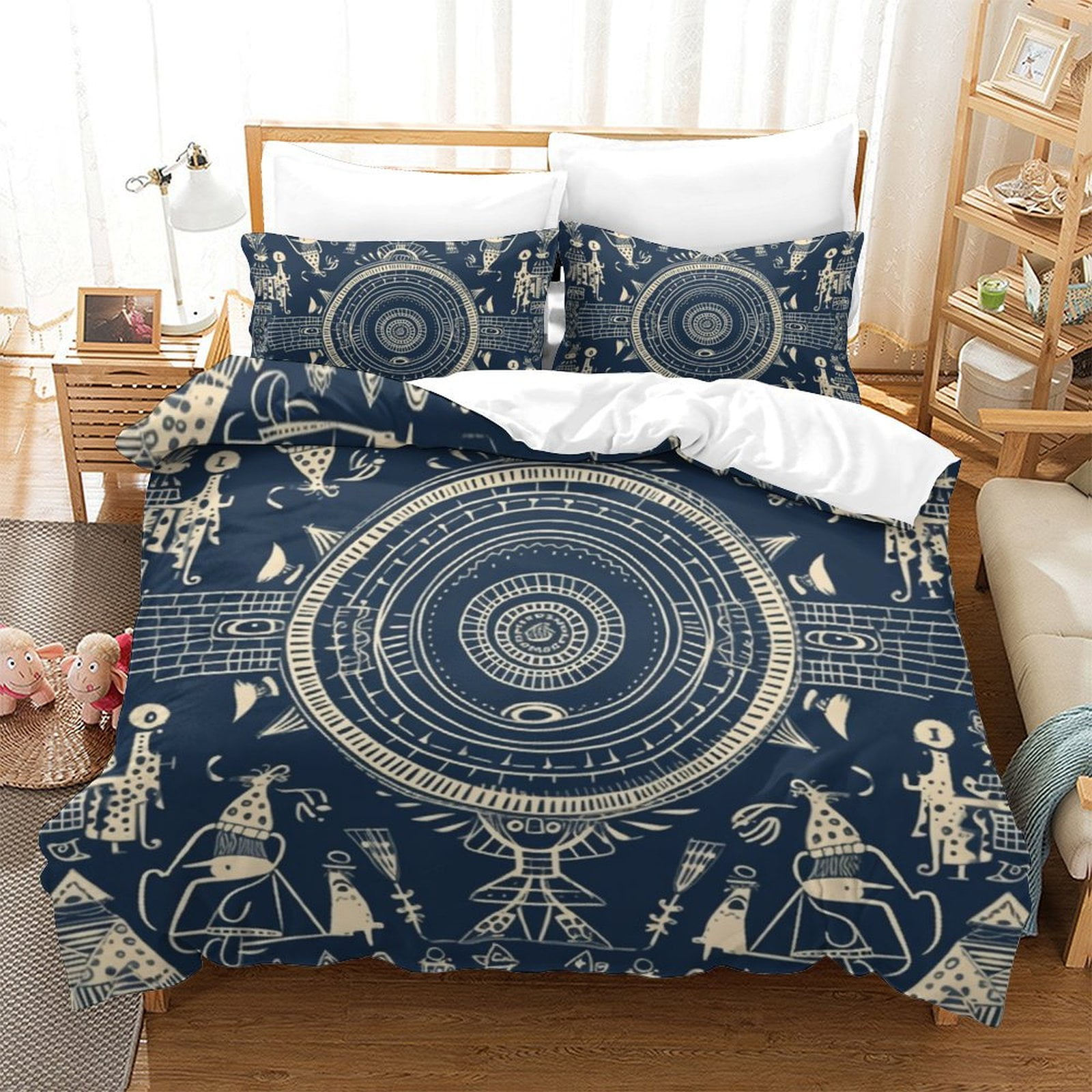 Bedding Set Ancient Abstract Patterns Printed Bedspreads Adult Vintage ...