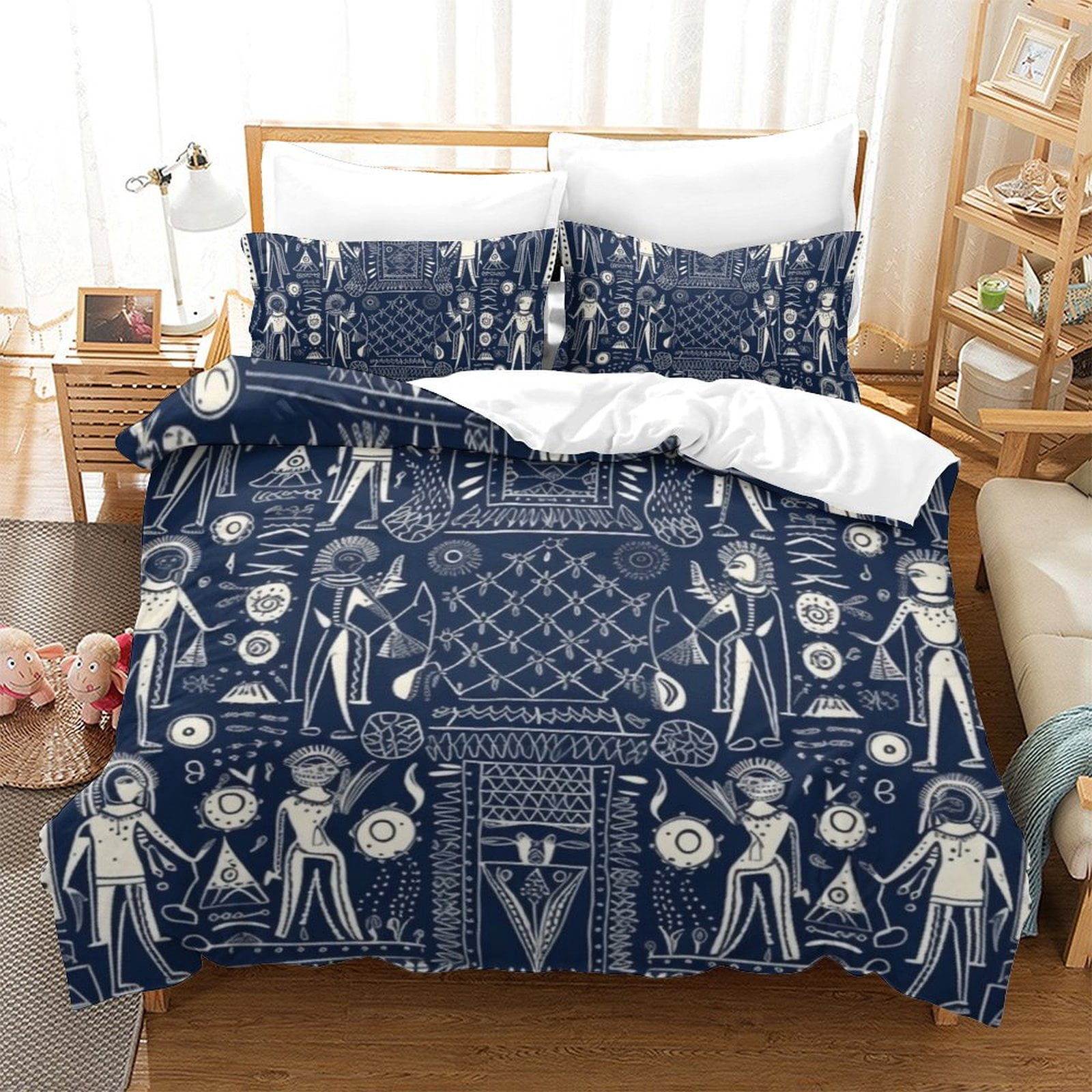 Bedding Set Ancient Abstract Patterns Printed Bedspreads Adult Vintage ...
