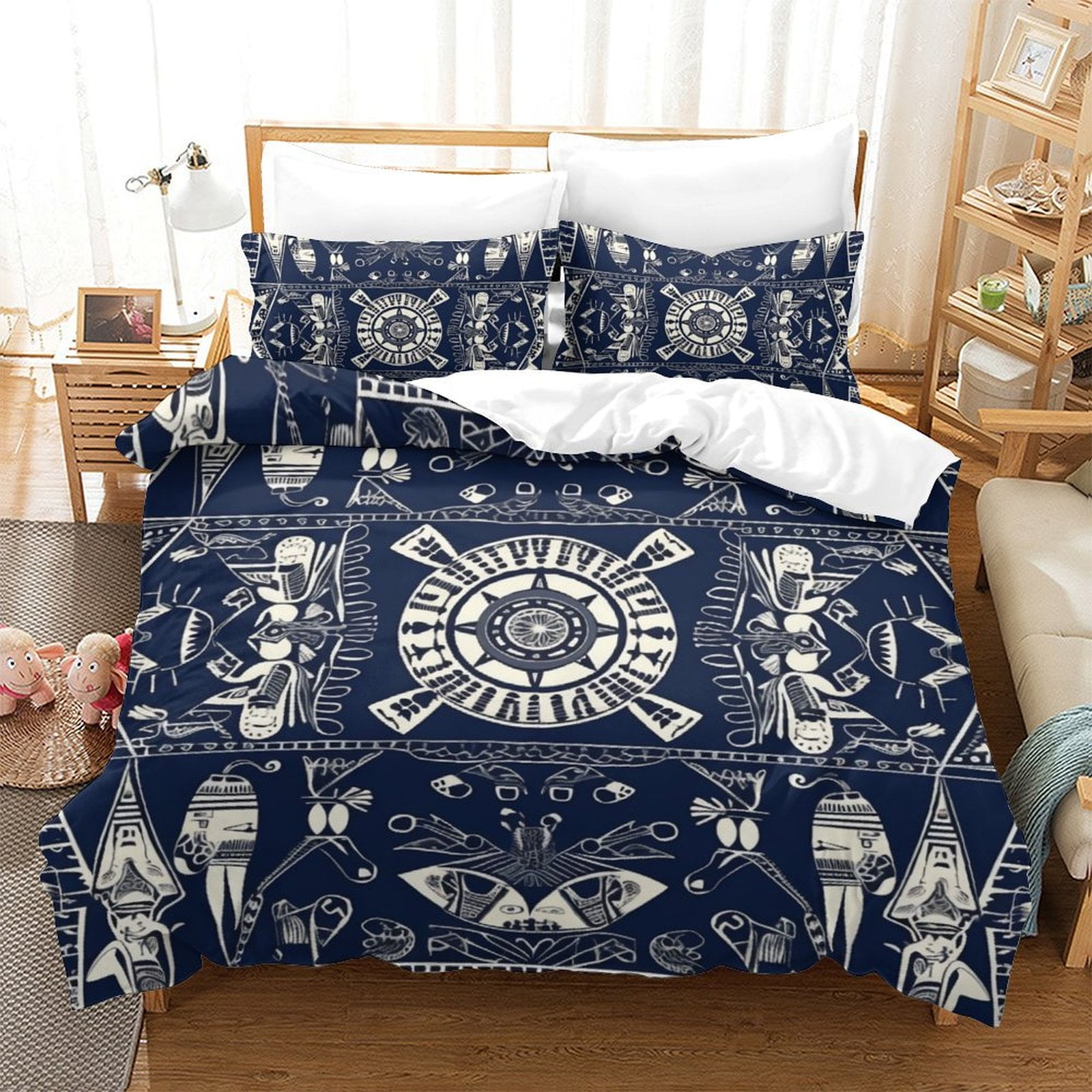 Bedding Set Ancient Abstract Patterns Printed Bedspreads Adult Vintage ...