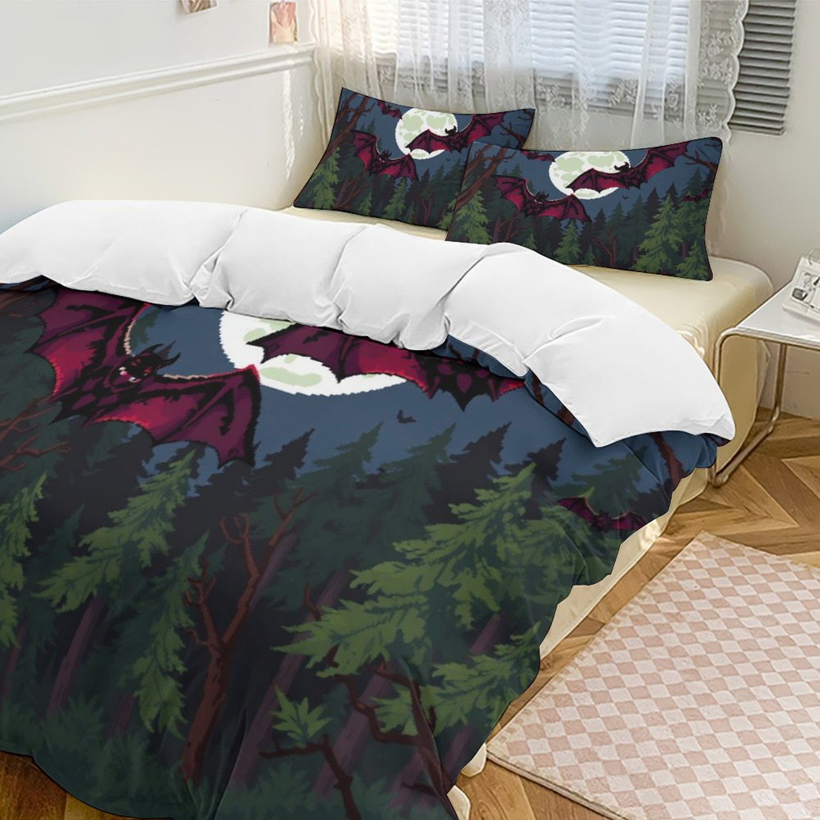 Bedding Set Bat Duvet Cover Set Comforter Cover Ultra-Soft Polyester ...