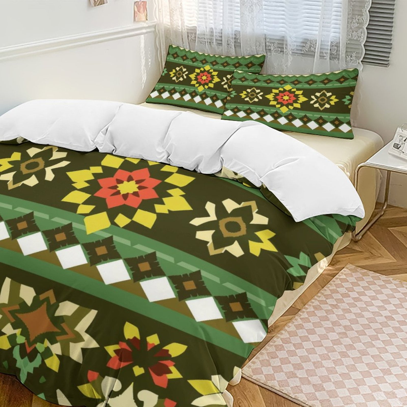 Bedding Set Bohemian Pattern Duvet Cover Set Comforter Cover Ultra-Soft ...
