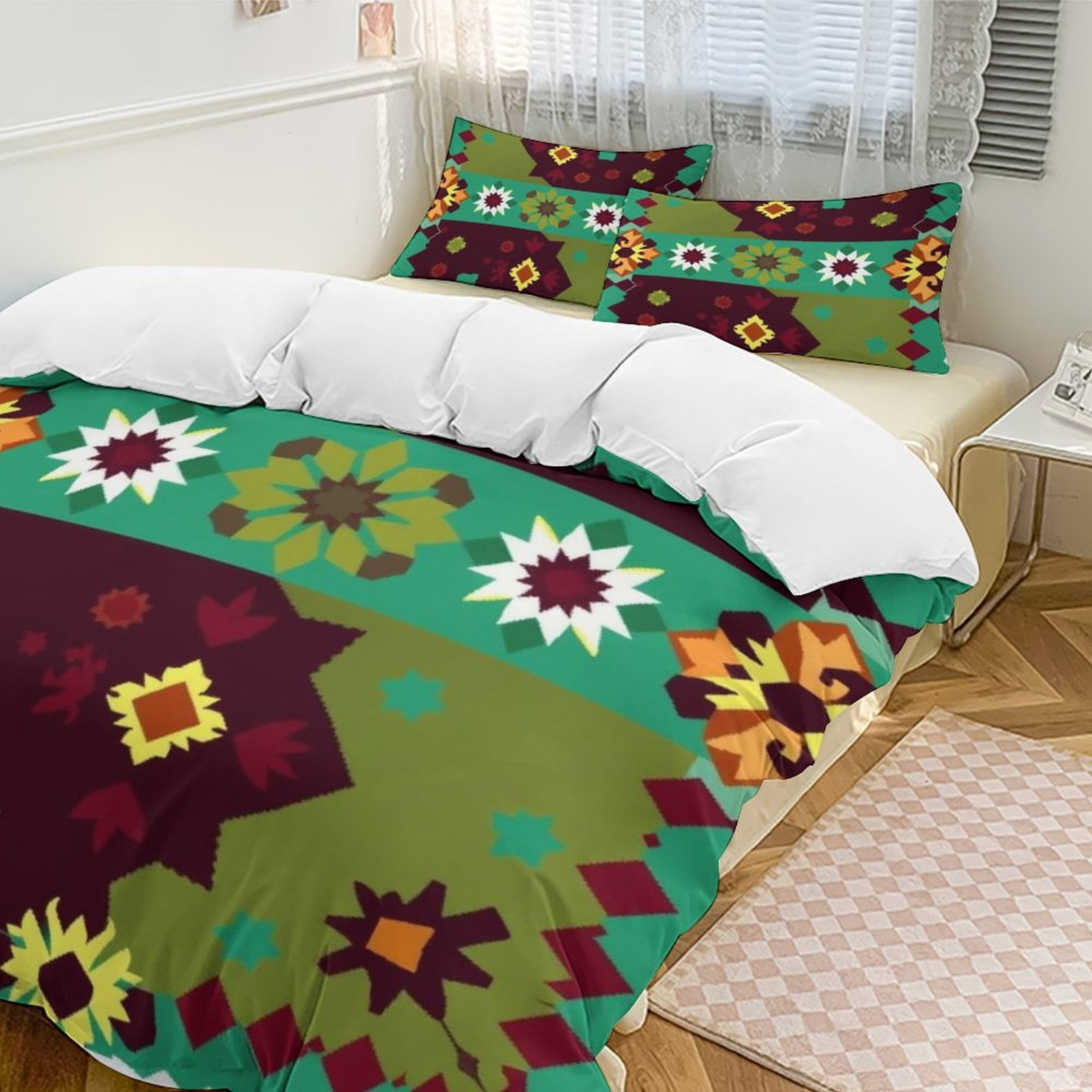 Bedding Set Bohemian Pattern Duvet Cover Set Comforter Cover Ultra-Soft ...