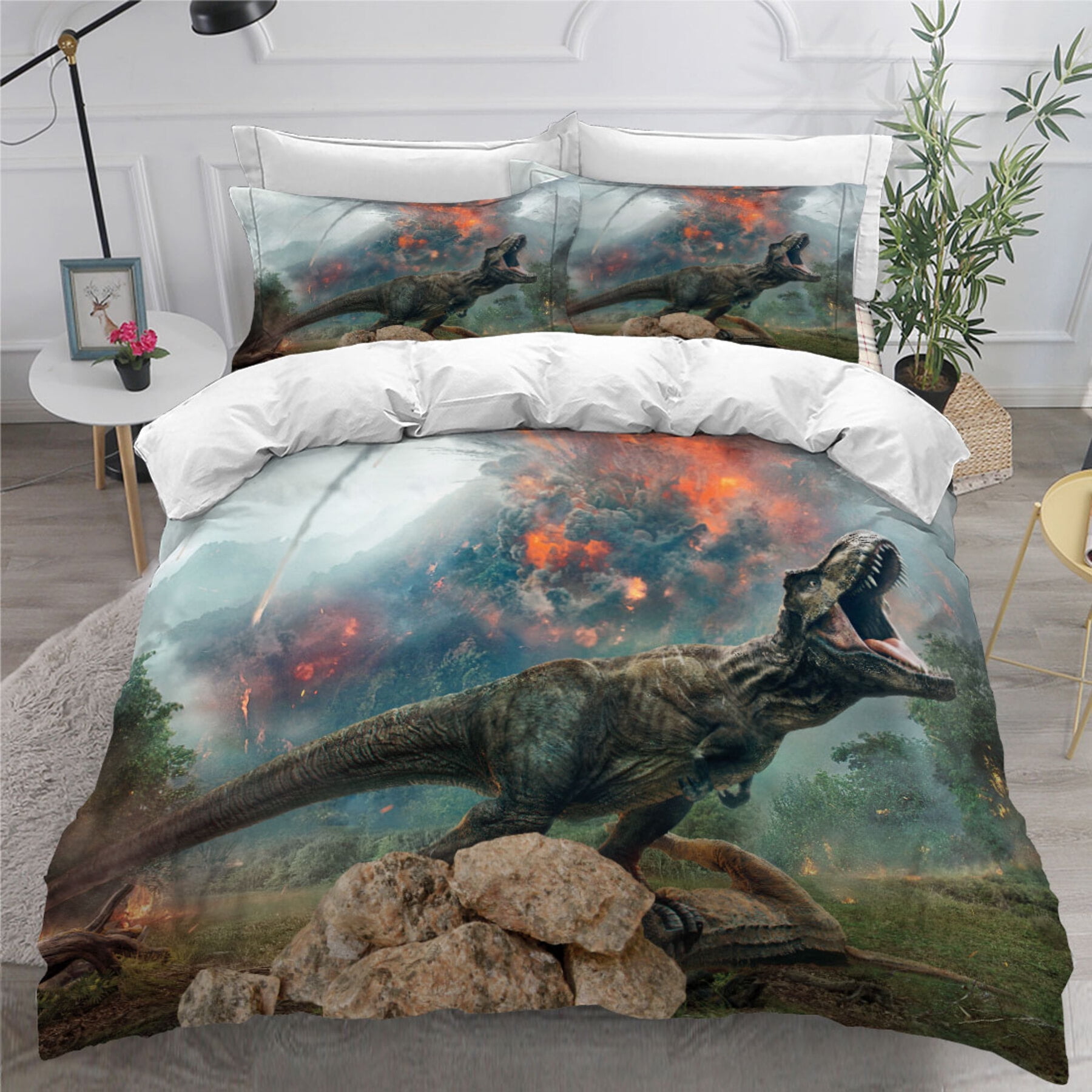 Bedding Set Captivating Design with Volcanic Eruption Scene - Walmart.com