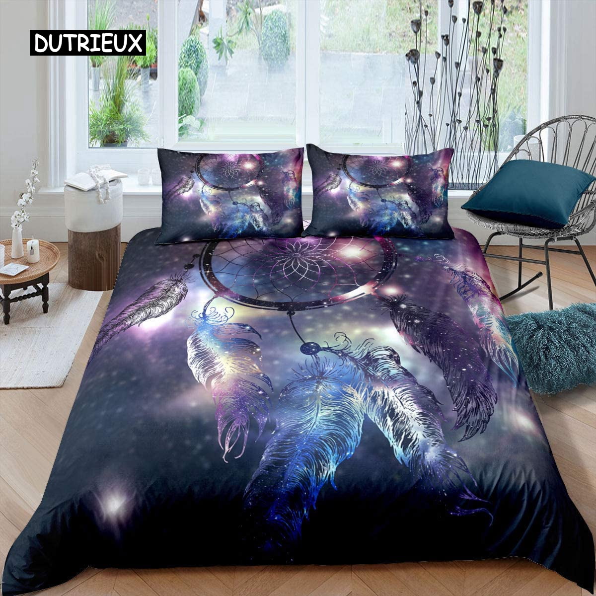 Bedding Set Colorful Skull Bedding Black Neon Skeleton Bed Cover 3 ...
