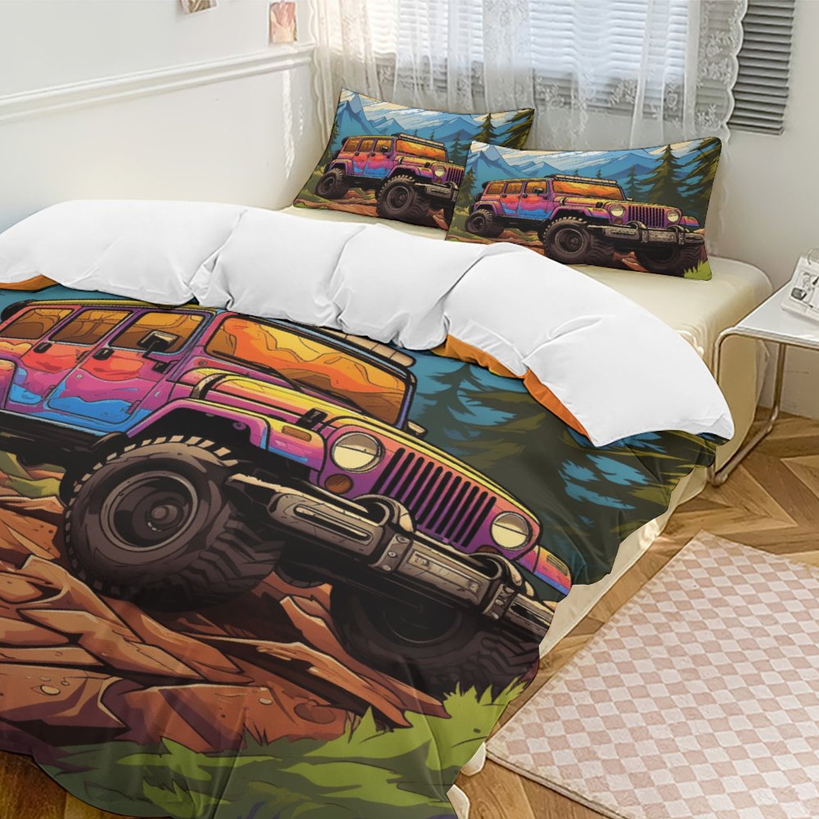 Bedding Set Cool Car Luxury Comforter Pillowcase Comforter Couple ...