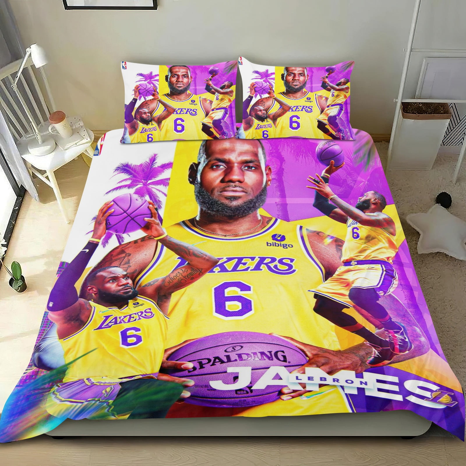 Bedding Set For Emperor Lebron James Comforter Set Cute Duvet Cover ...