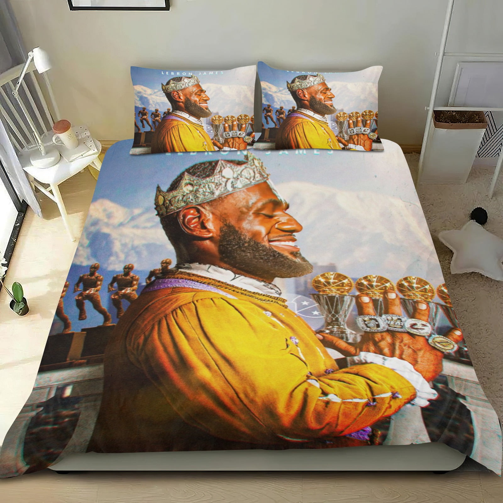 Bedding Set For Emperor Lebron James Comforter Set Cute Duvet Cover ...