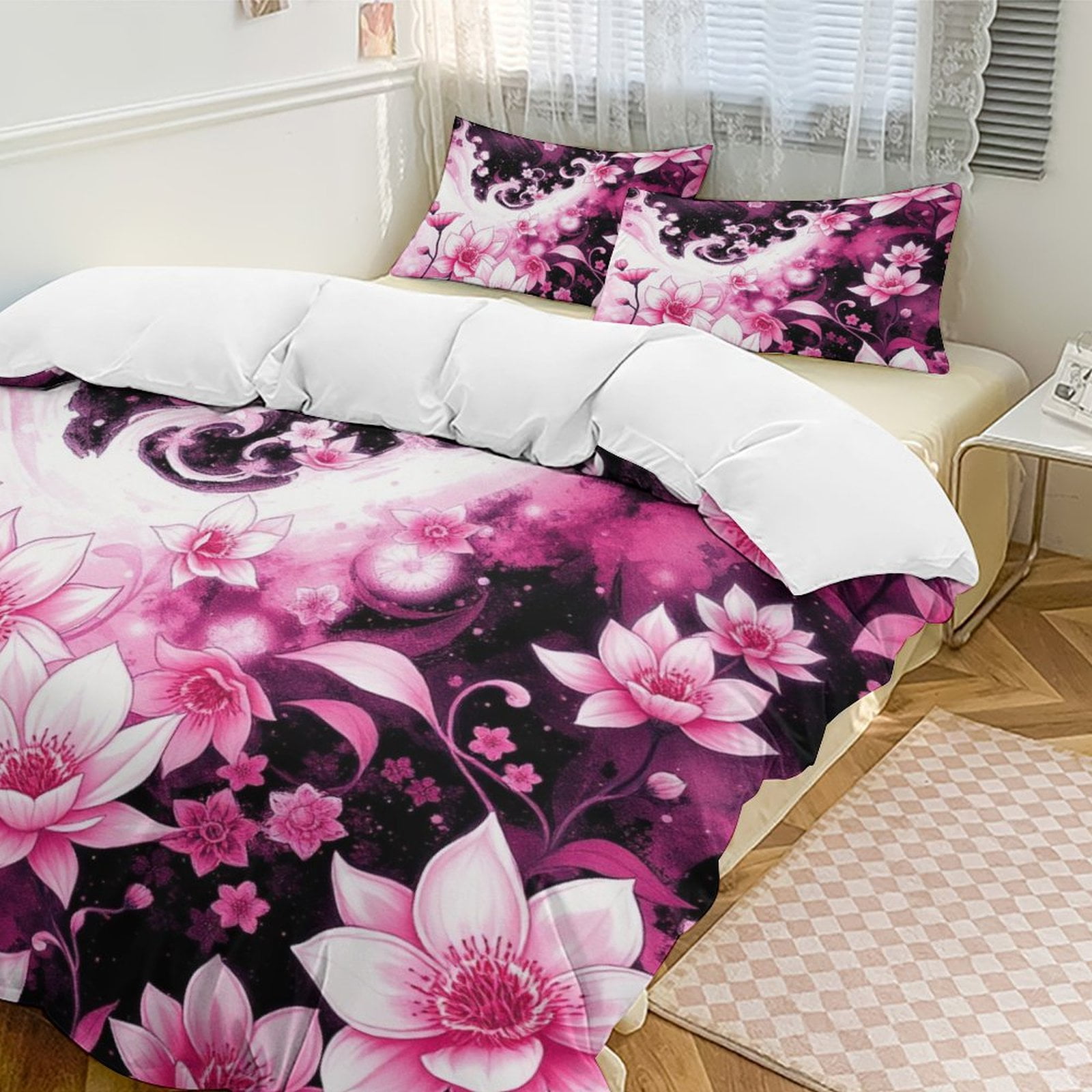 Bedding Set Ink Wash Flower Luxury Comforter Pillowcase Comforter ...