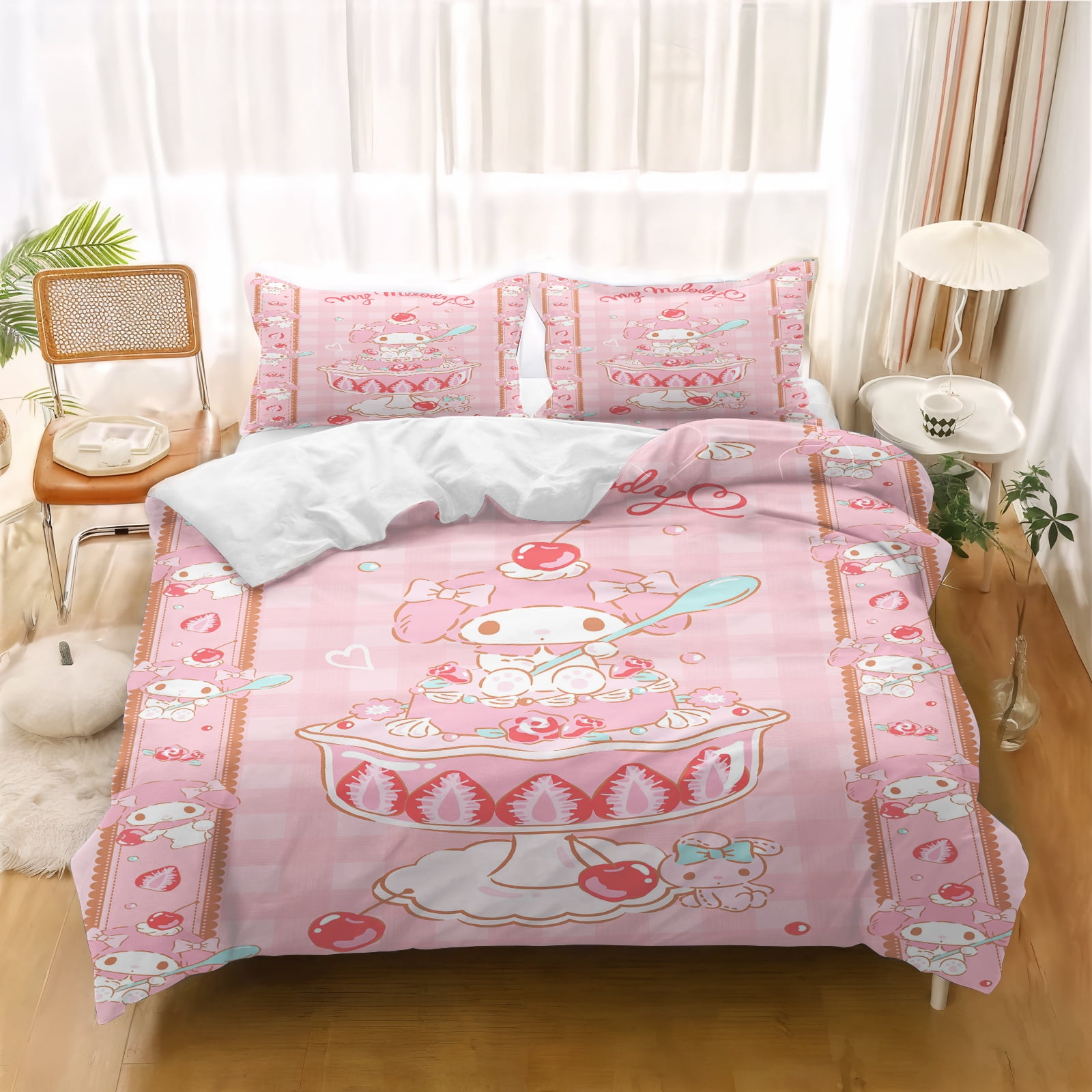 Bedding Set My Melody Duvet Cover Bedroom Polyester Decor Soft ...