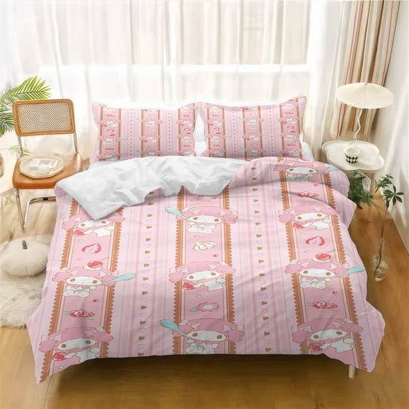 Bedding Set My Melody Duvet Cover Bedroom Polyester Decor Soft ...