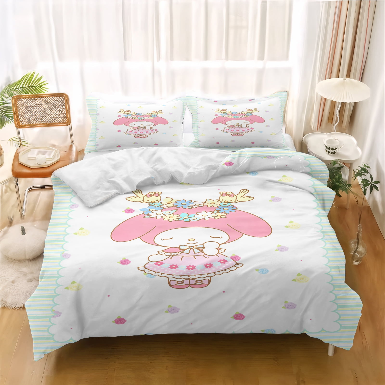 Bedding Set My Melody Duvet Cover Bedroom Polyester Decor Soft ...