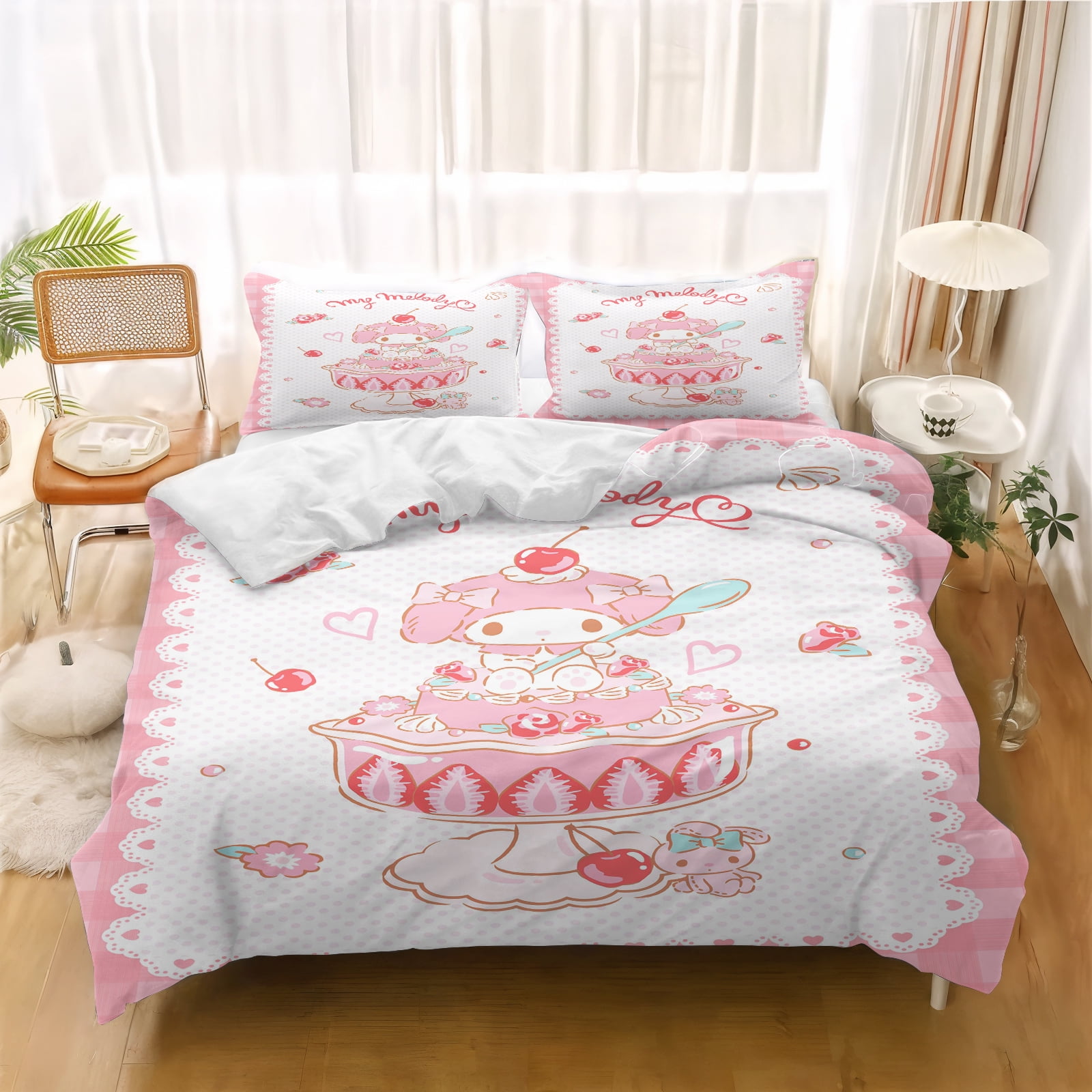 Bedding Set My Melody Duvet Cover Bedroom Polyester Decor Soft ...