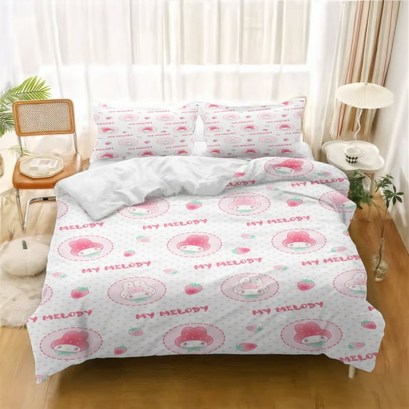 Bedding Set My Melody Duvet Cover Bedroom Polyester Decor Soft ...