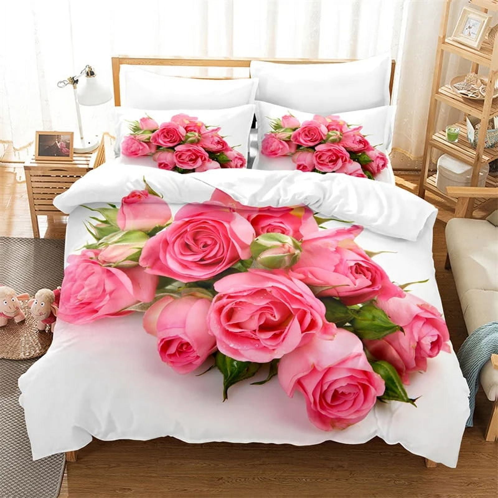 Bedding Set Pink Rose Sexy Duvet Cover High Grade Comforter Bedding
