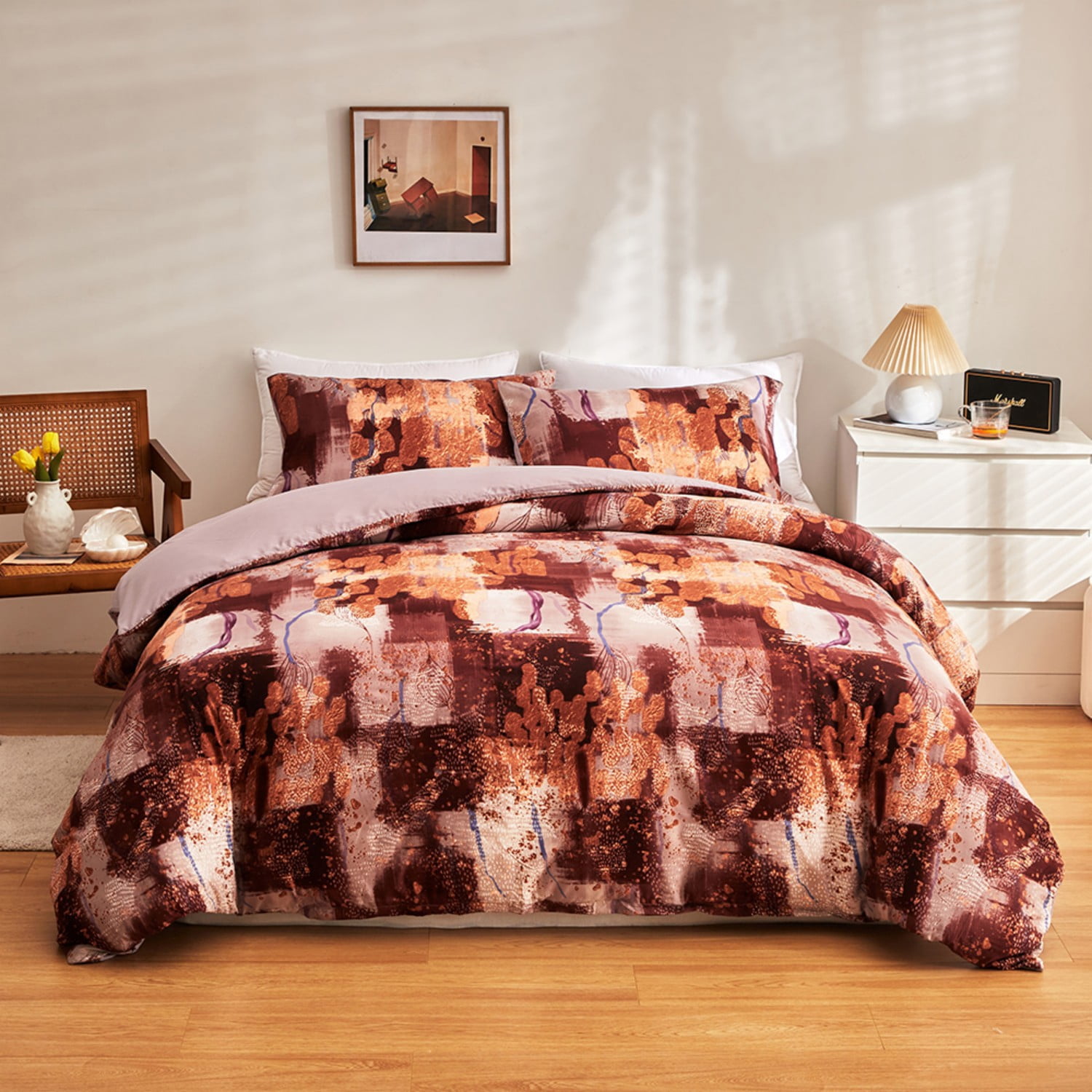 Bedding Set Plants, Glow in The Dark Queen Duvet Cover Set for Boys ...