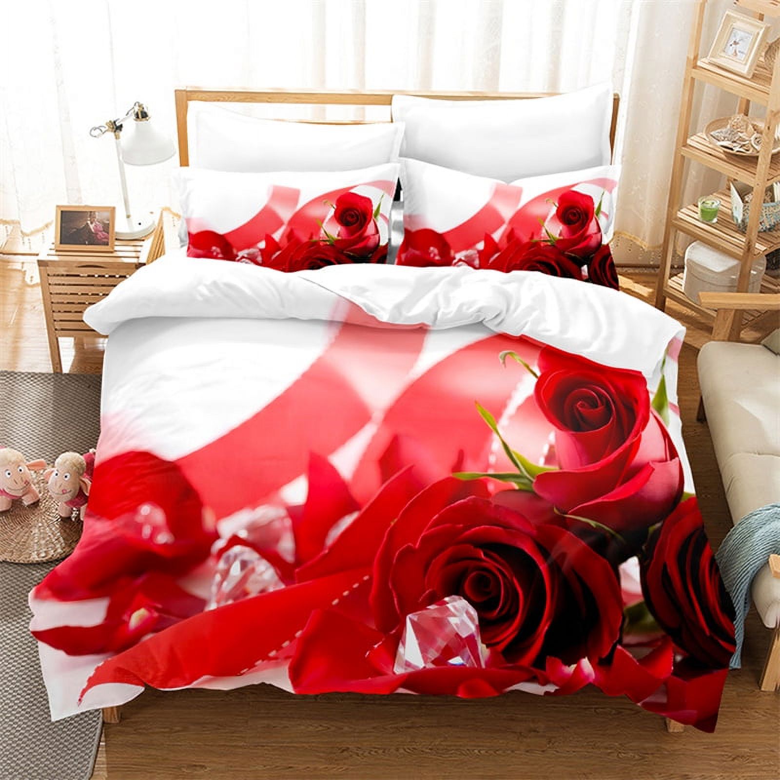 Bedding Set Red Rose Sexy Duvet Cover High Grade Comforter Bedding Sets