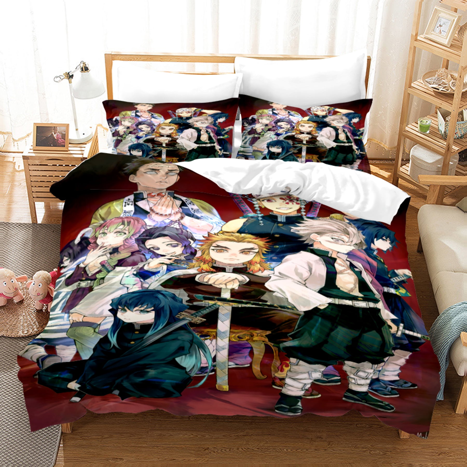 Bedding Set Vibrant Comforter Featuring Iconic Characters for Anime ...