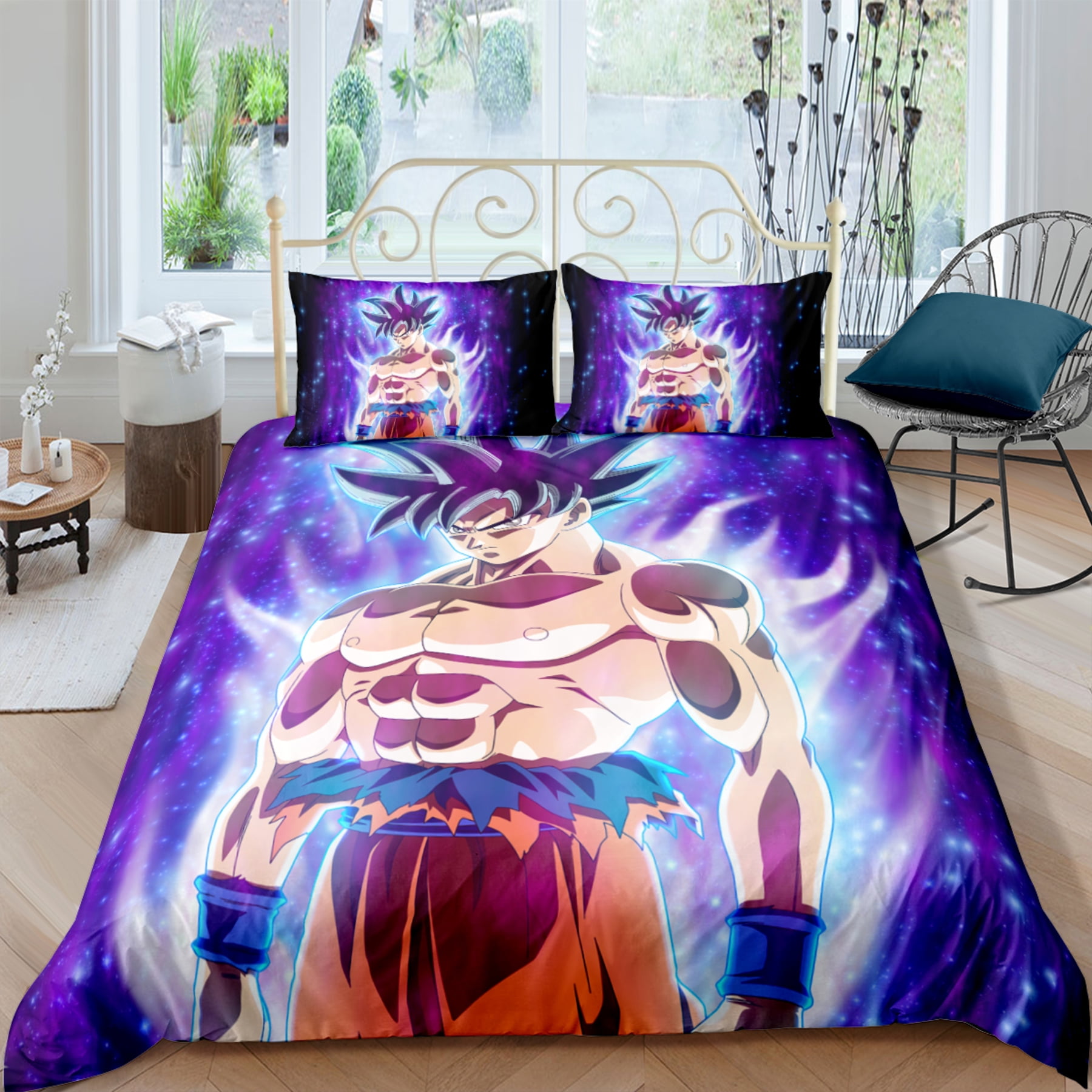 Bedding Set Vibrant Purple & Blue Duvet Cover with Matching Pillowcases ...
