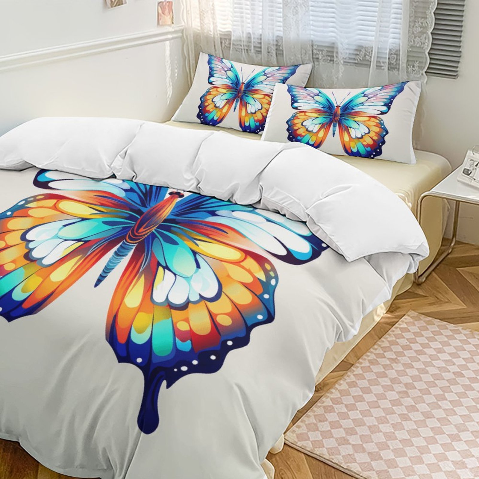 Bedding Set Watercolor Butterfly Bat Duvet Cover Set Comforter Cover ...