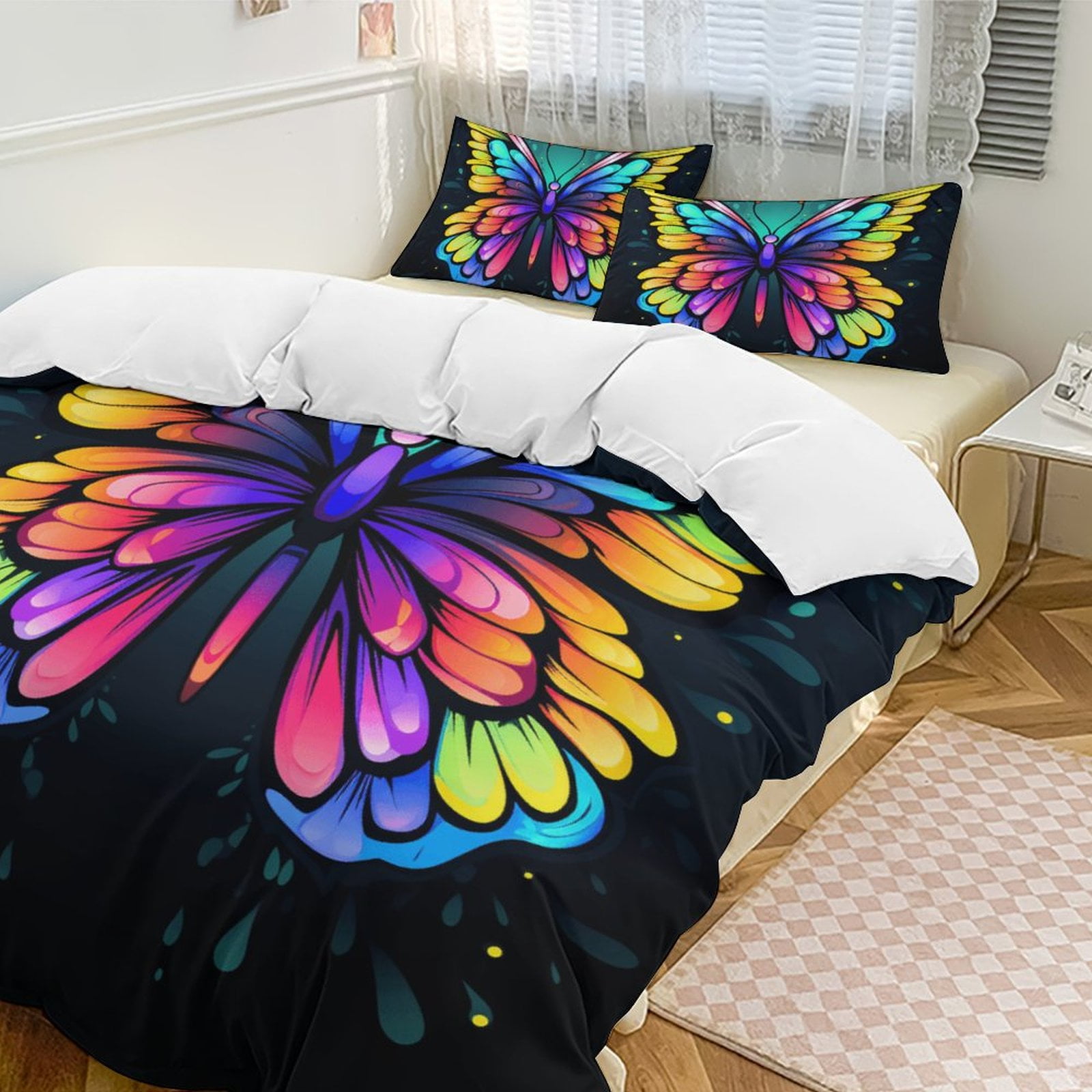 Bedding Set Watercolor Butterfly Luxury Comforter Pillowcase Comforter ...