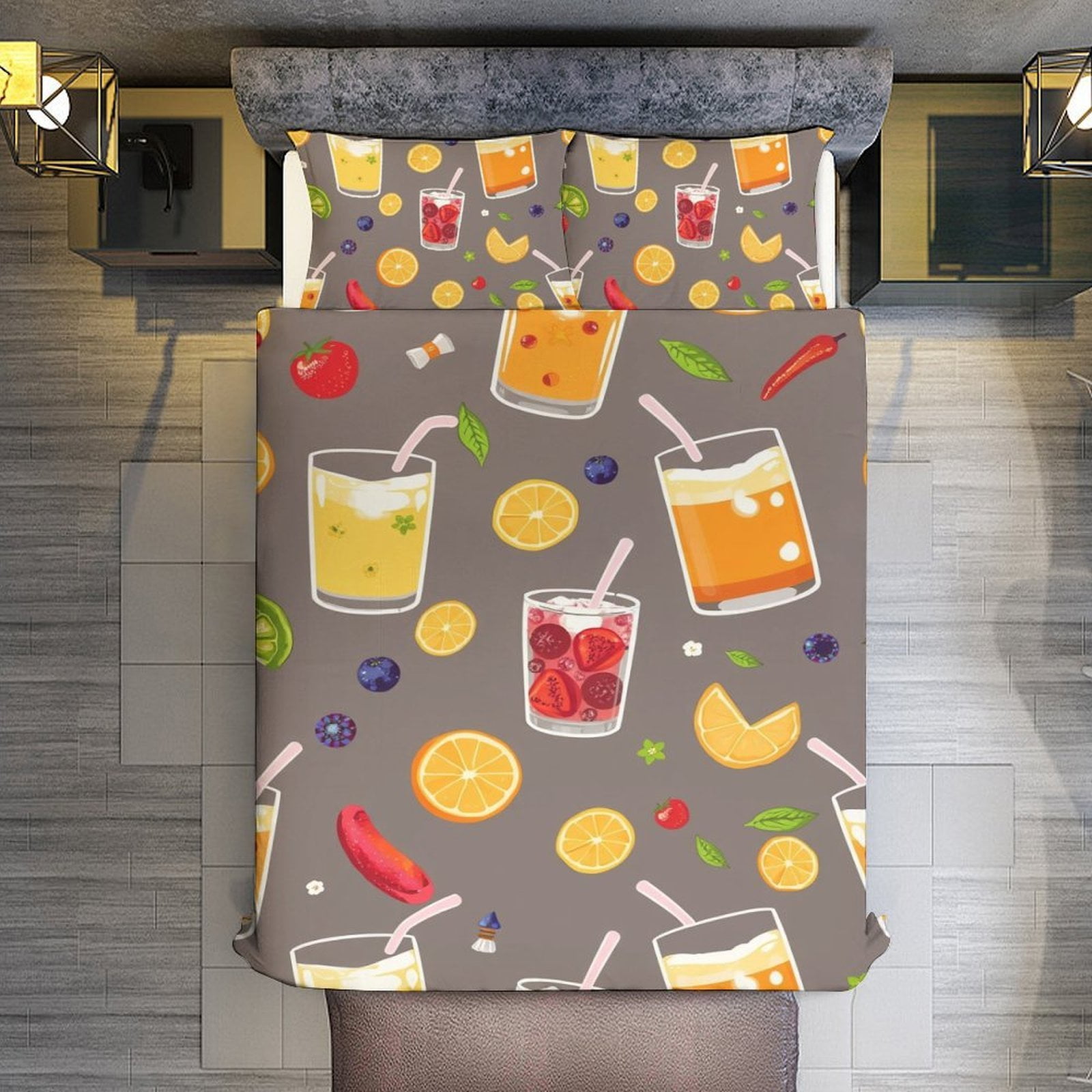 Bedding Set Wine Glass Duvet Cover Pillowcase Bedroom Decoration ...