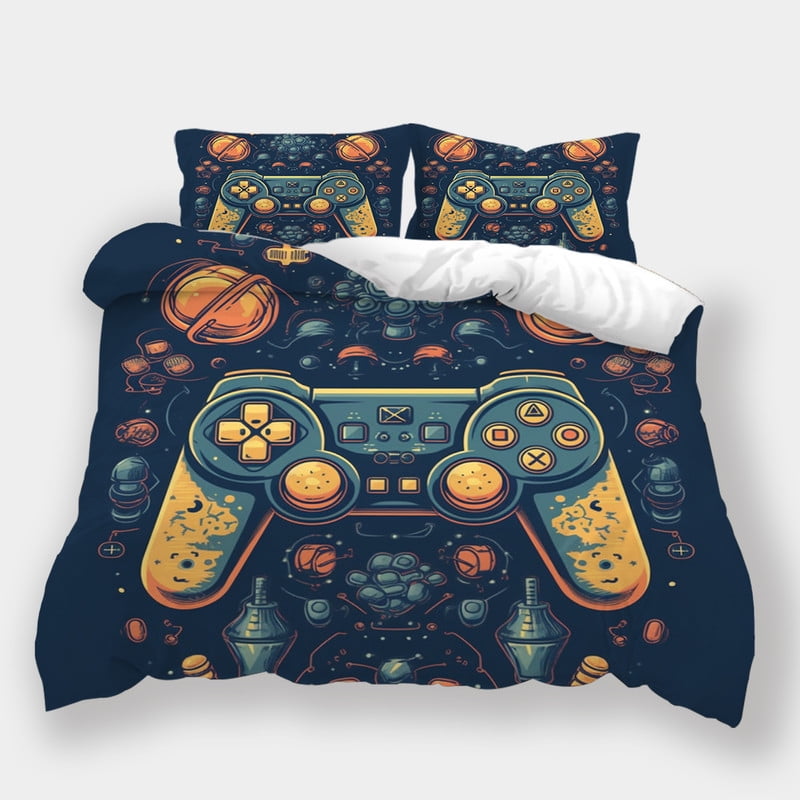Bedding Suit Gamepad Zombie Skull Printed Duvet Cover Set Teen Adult ...